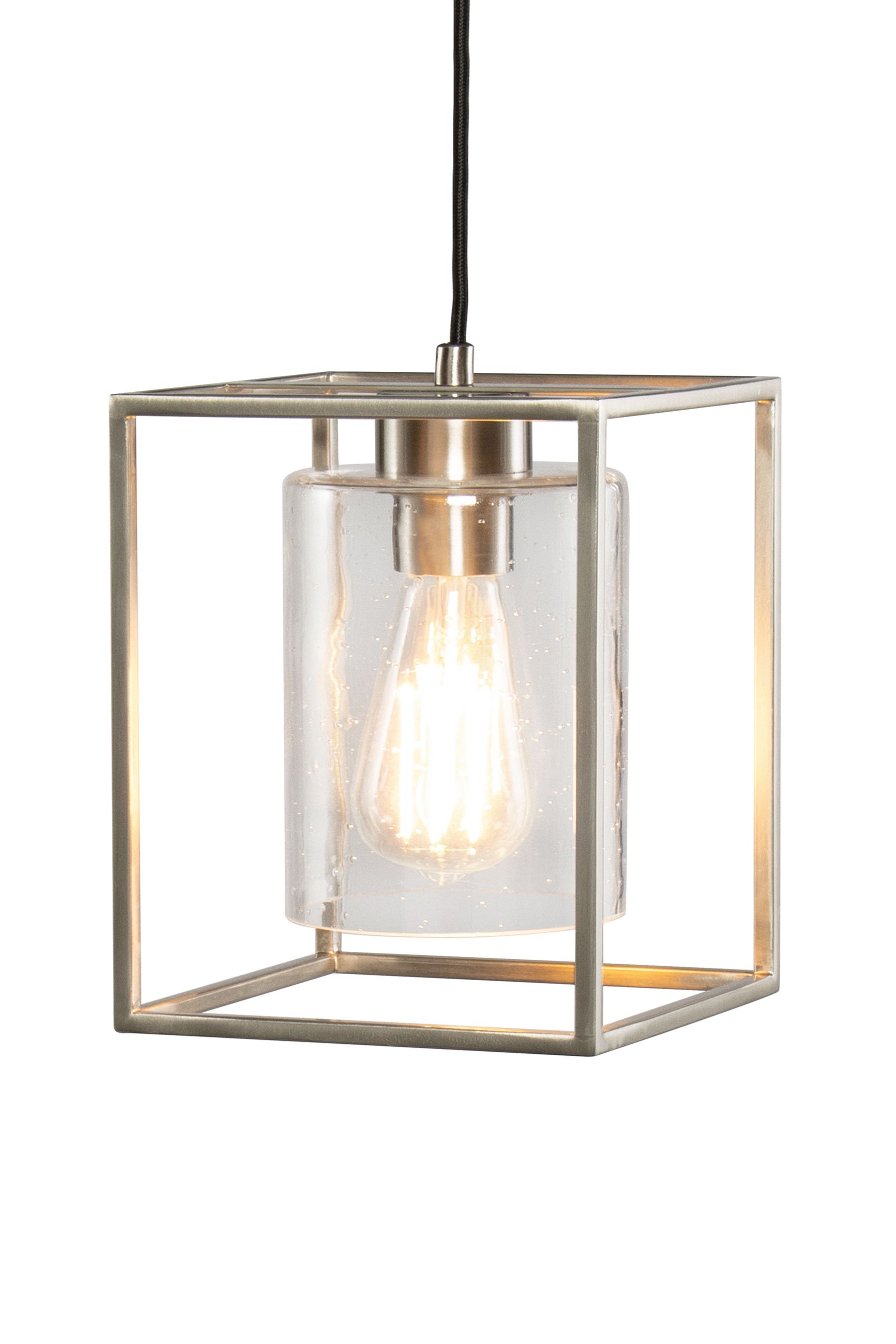 Buy BHS Silver BHS Hardy 1 Light Cage Pendant Ceiling Light from the ...