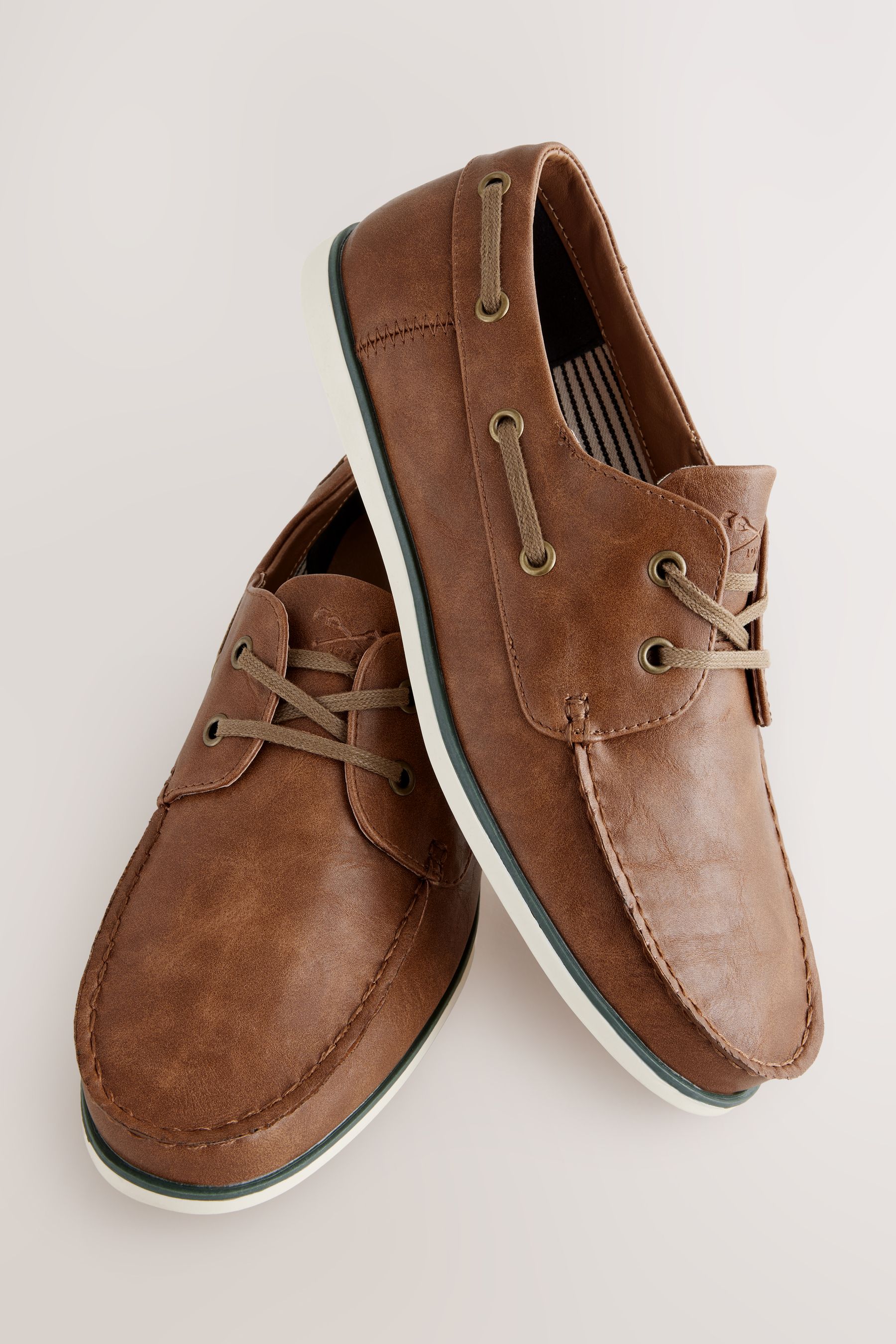 Buy Tan Brown Boat Shoes from the Next UK online shop