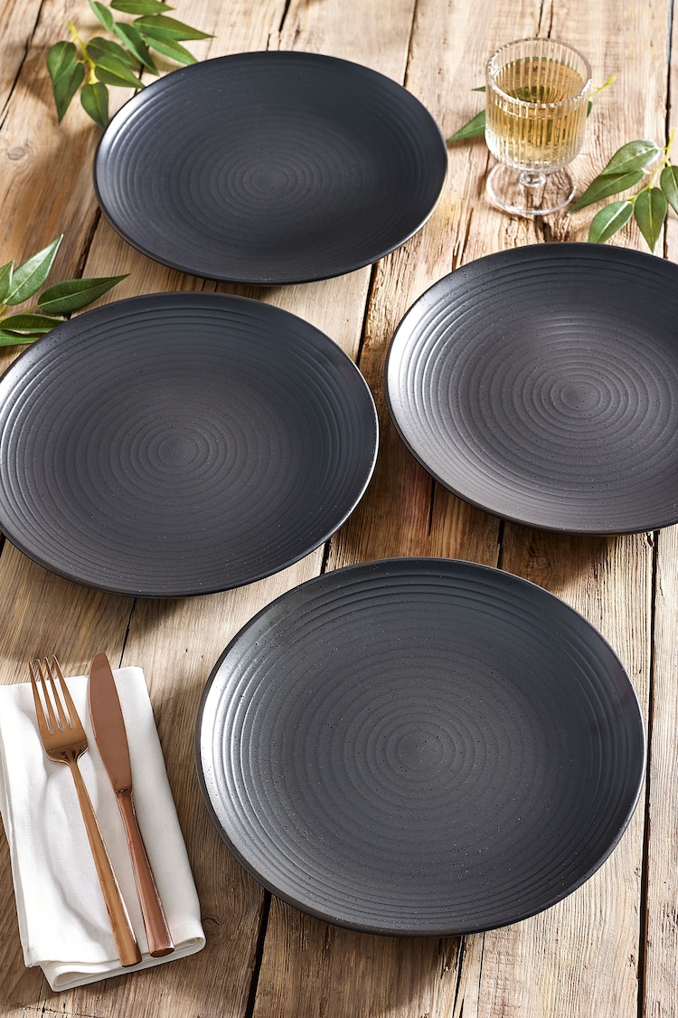 Buy Black Bronx Set of 4 Dinner Plates from the Next UK online shop