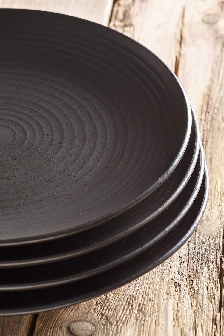 Buy Black Bronx Set of 4 Dinner Plates from the Next UK online shop