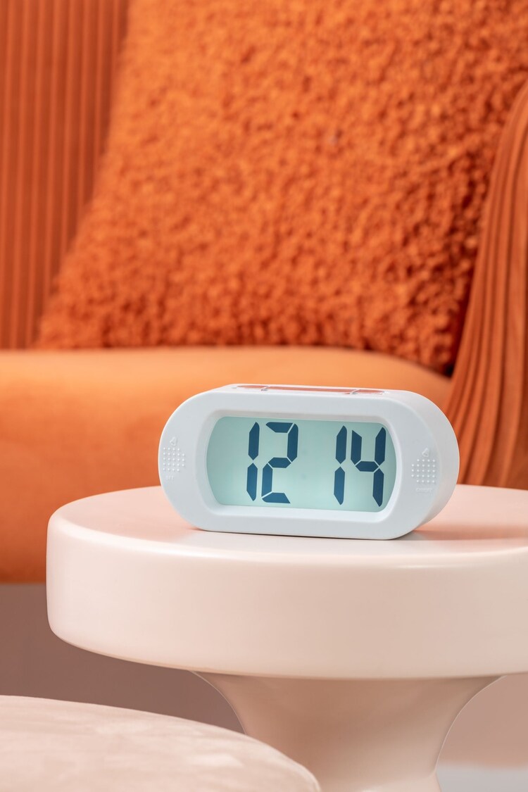 Buy Karlsson Blue Copper LED Mirror Alarm Clock from the Next UK online ...