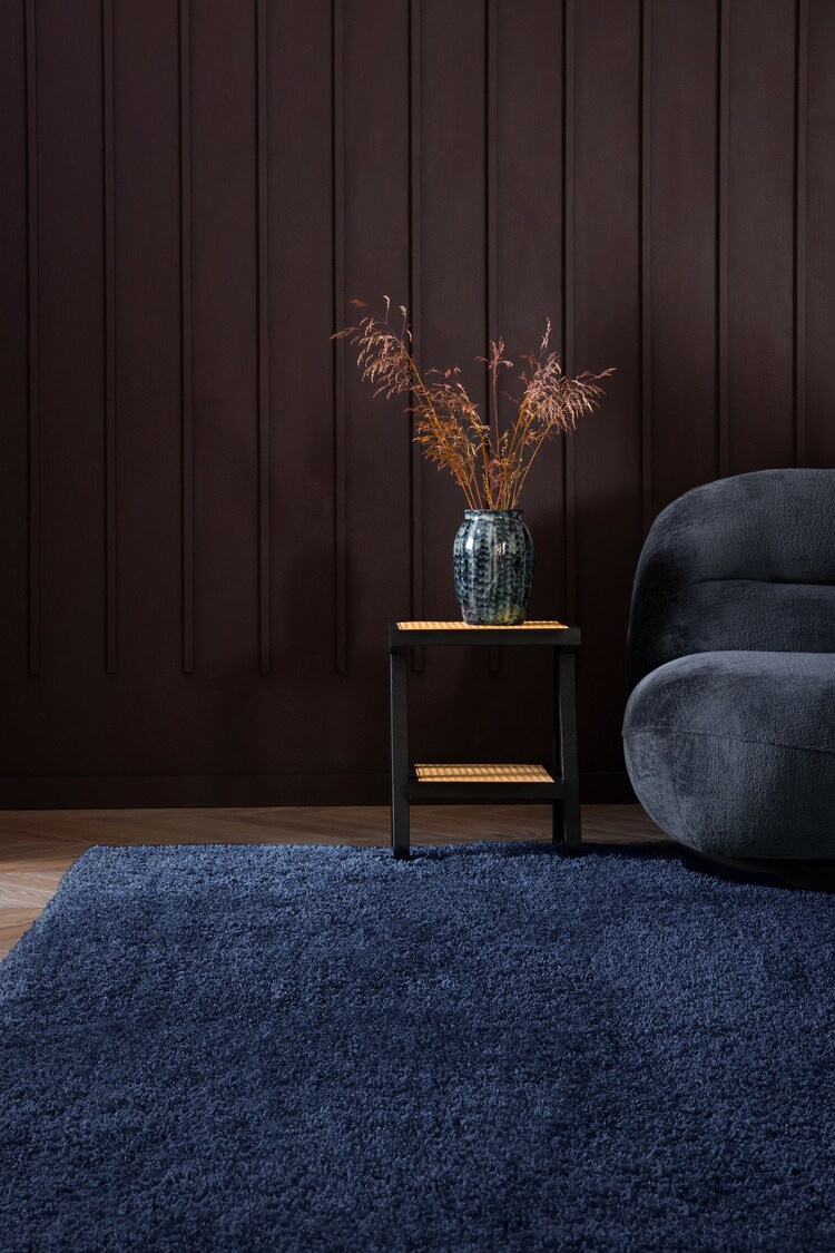 Buy Navy Blue Comfy Twist Shaggy Rug from the Next UK online shop