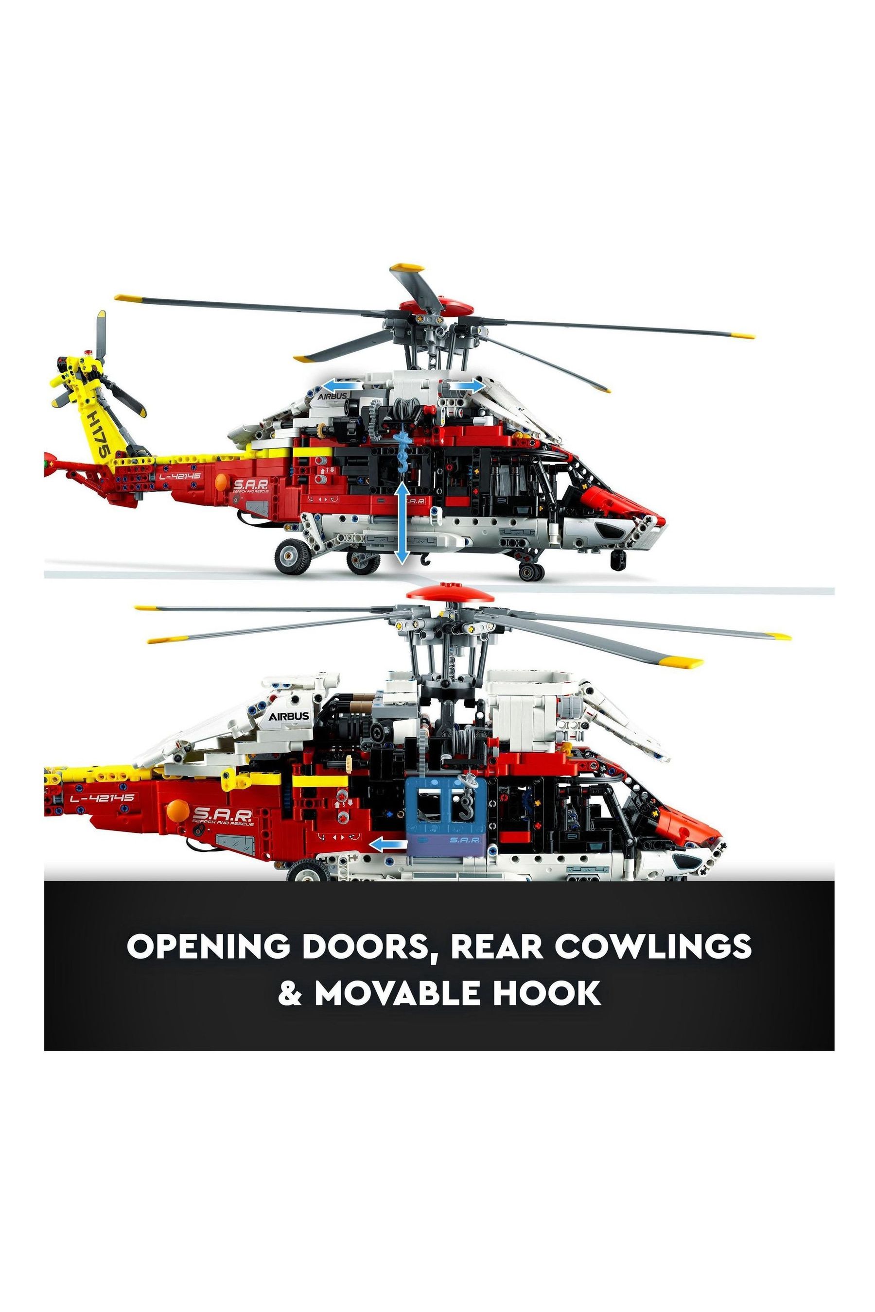 Buy LEGO Technic Airbus H175 Rescue Helicopter Toy Model 42145 from the ...