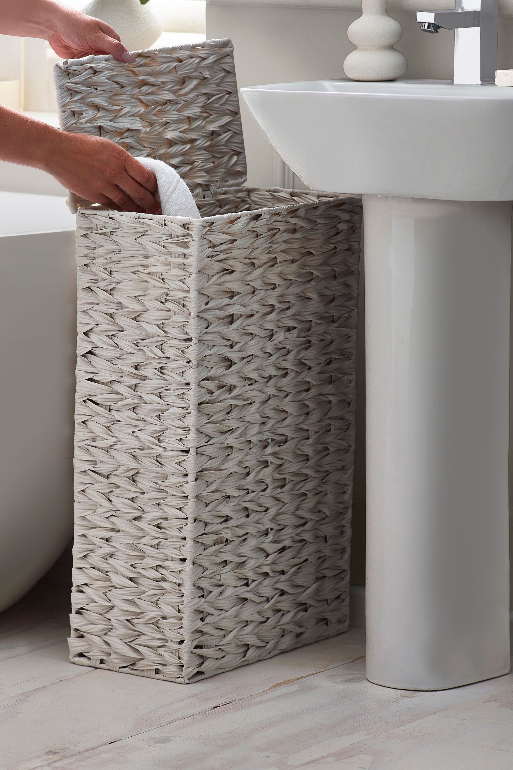 Buy Cream Hepworth Wicker Slimline Laundry from the Next UK online shop