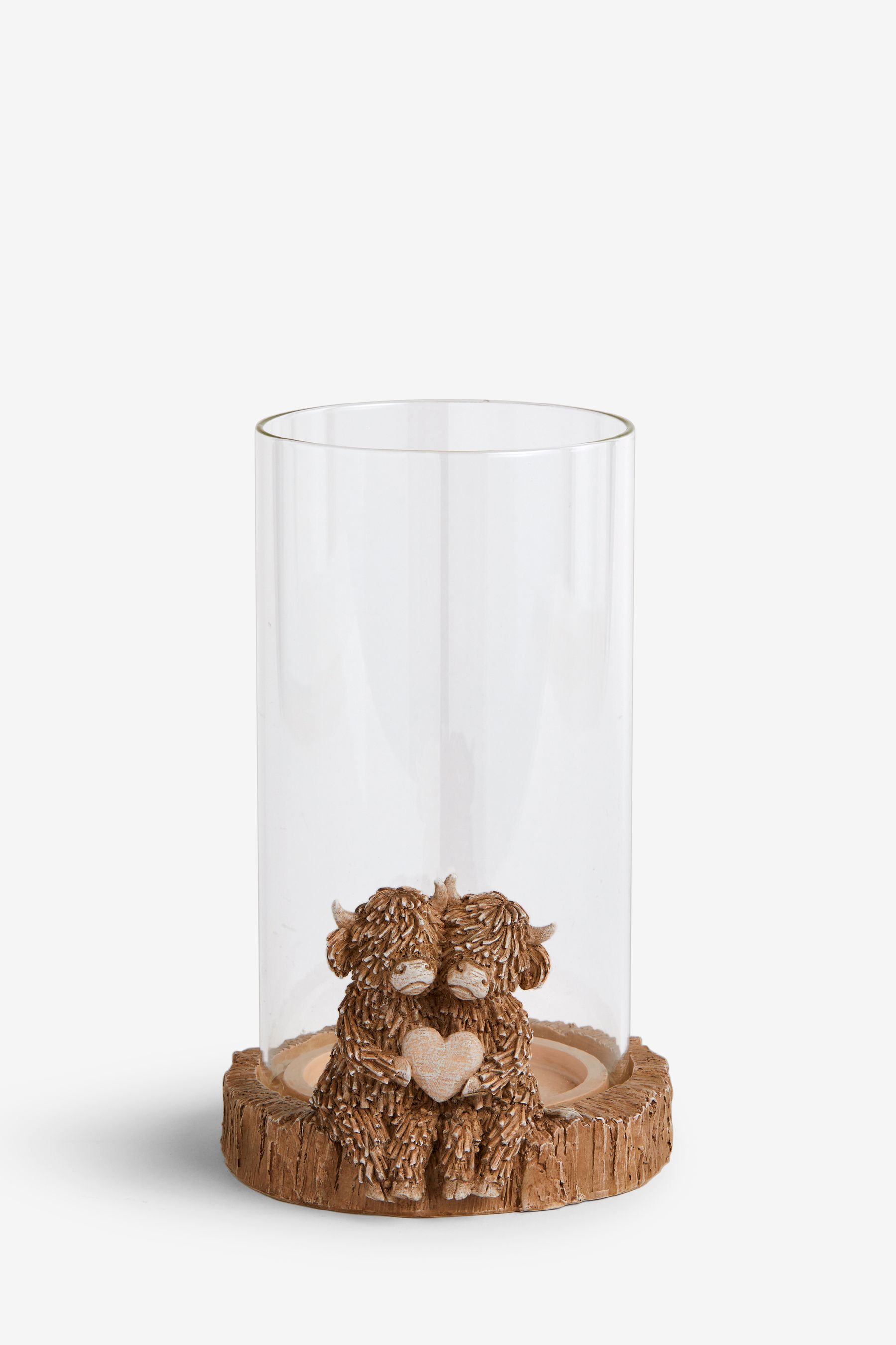 Buy Natural Hamish The Highland Cow Hurricane Candle Holder from the ...