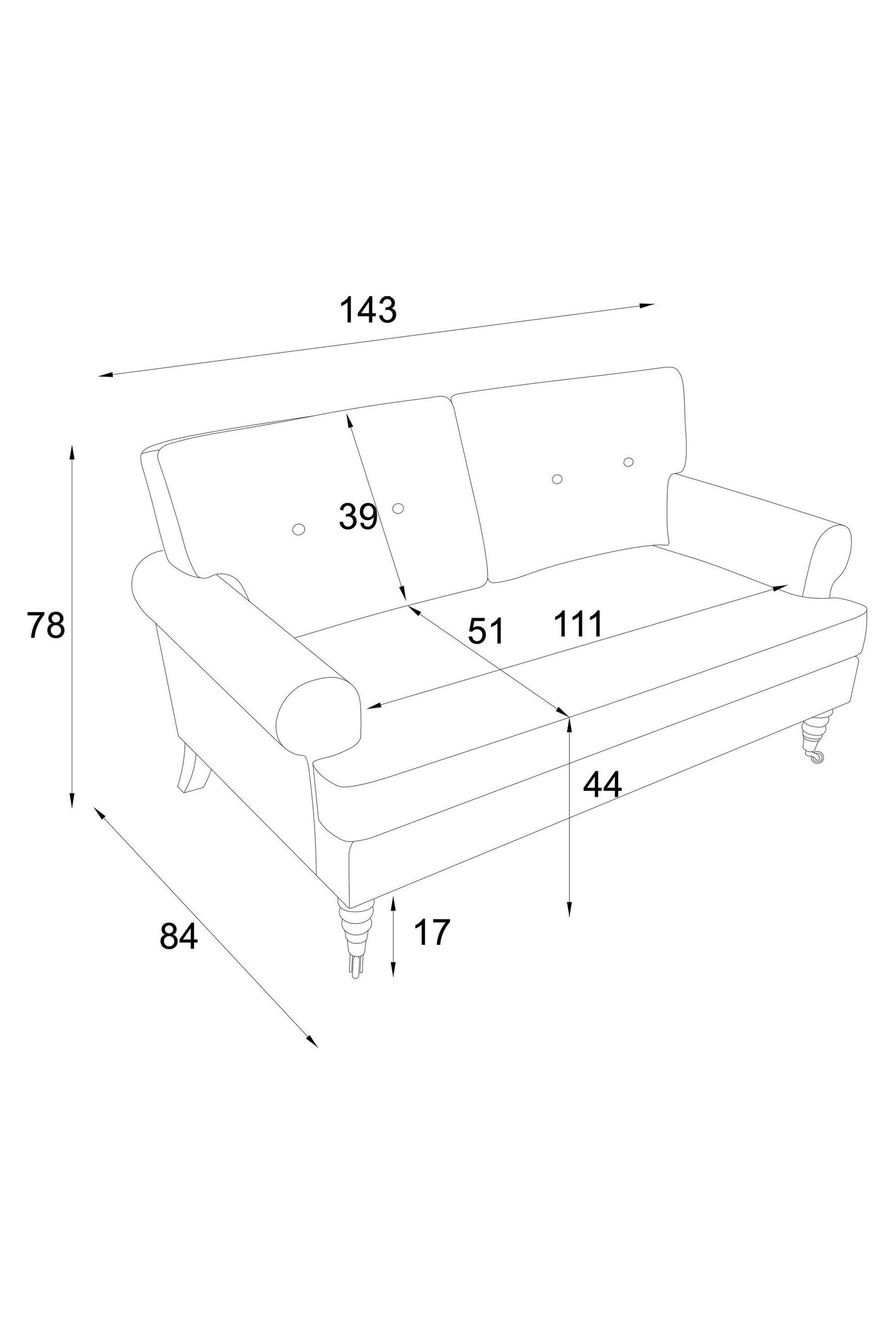 Buy Fine Chenille Granite Blue Sofa Delia Compact 'Sofa in a Box' from ...