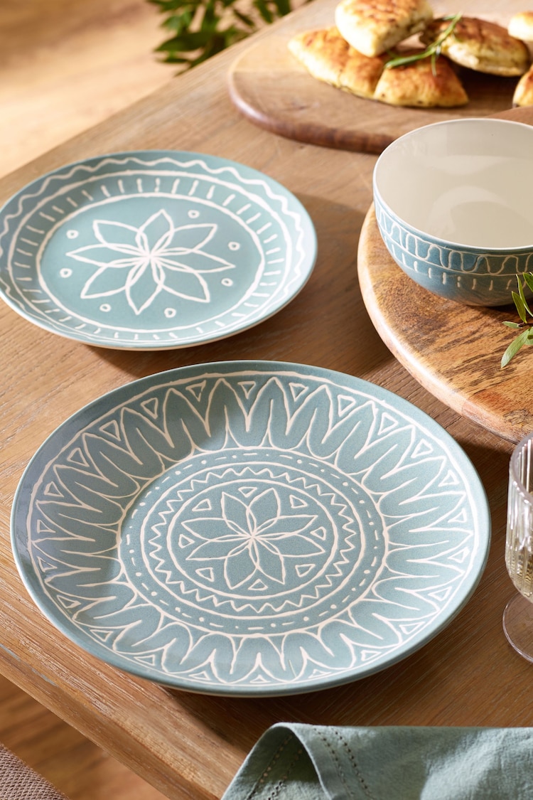 Buy 12 Piece Teal Blue Tuscany Dinner Set from the Next UK online shop