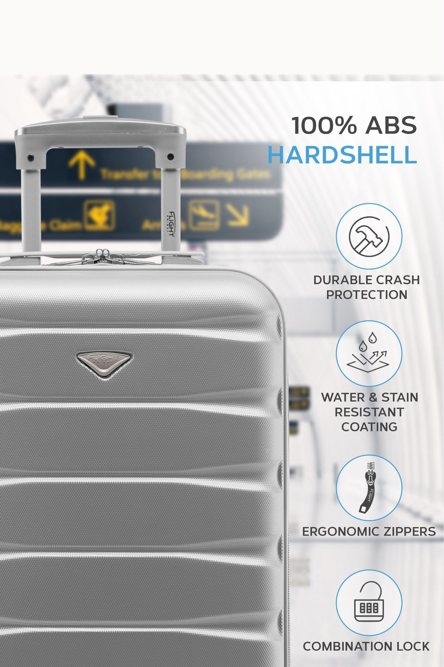 Buy Flight Knight Hard Shell ABS Easyjet Size Cabin Carry On Case from ...