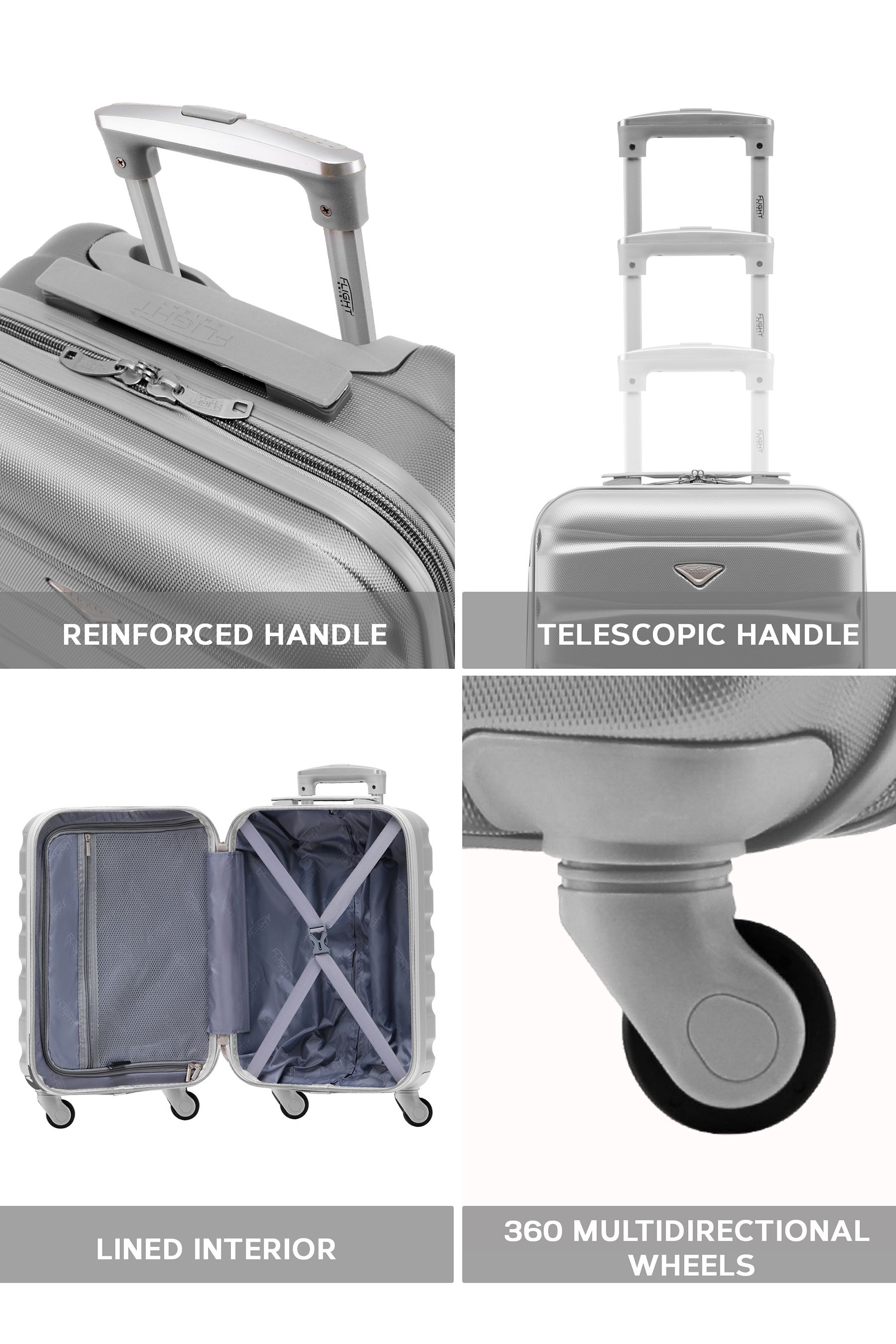 Buy Flight Knight Hard Shell ABS Easyjet Size Cabin Carry On Case from ...