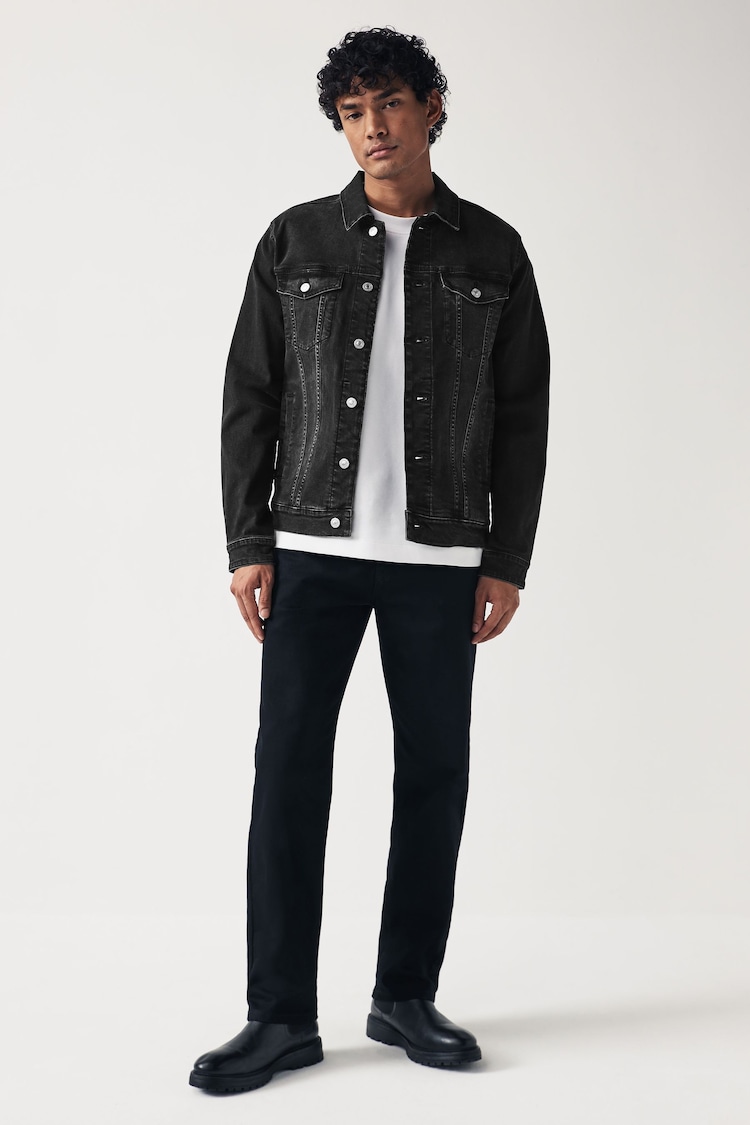 Buy Black Denim Jacket from the Next UK online shop