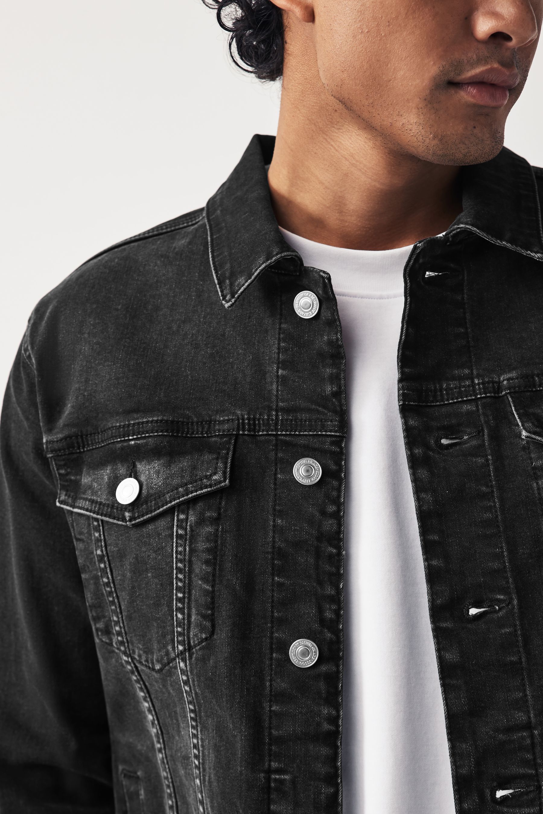 Buy Black Denim Jacket from the Next UK online shop