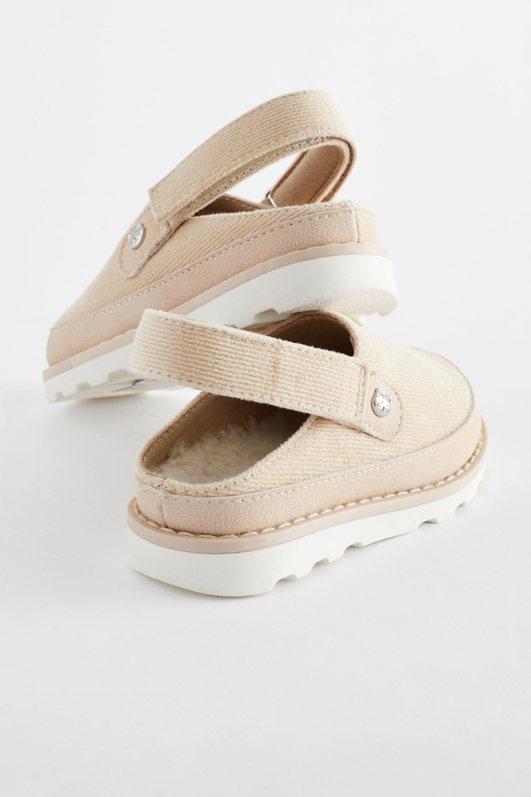 Buy Neutral Fleece Lined Ankle Strap Clogs from the Next UK online shop