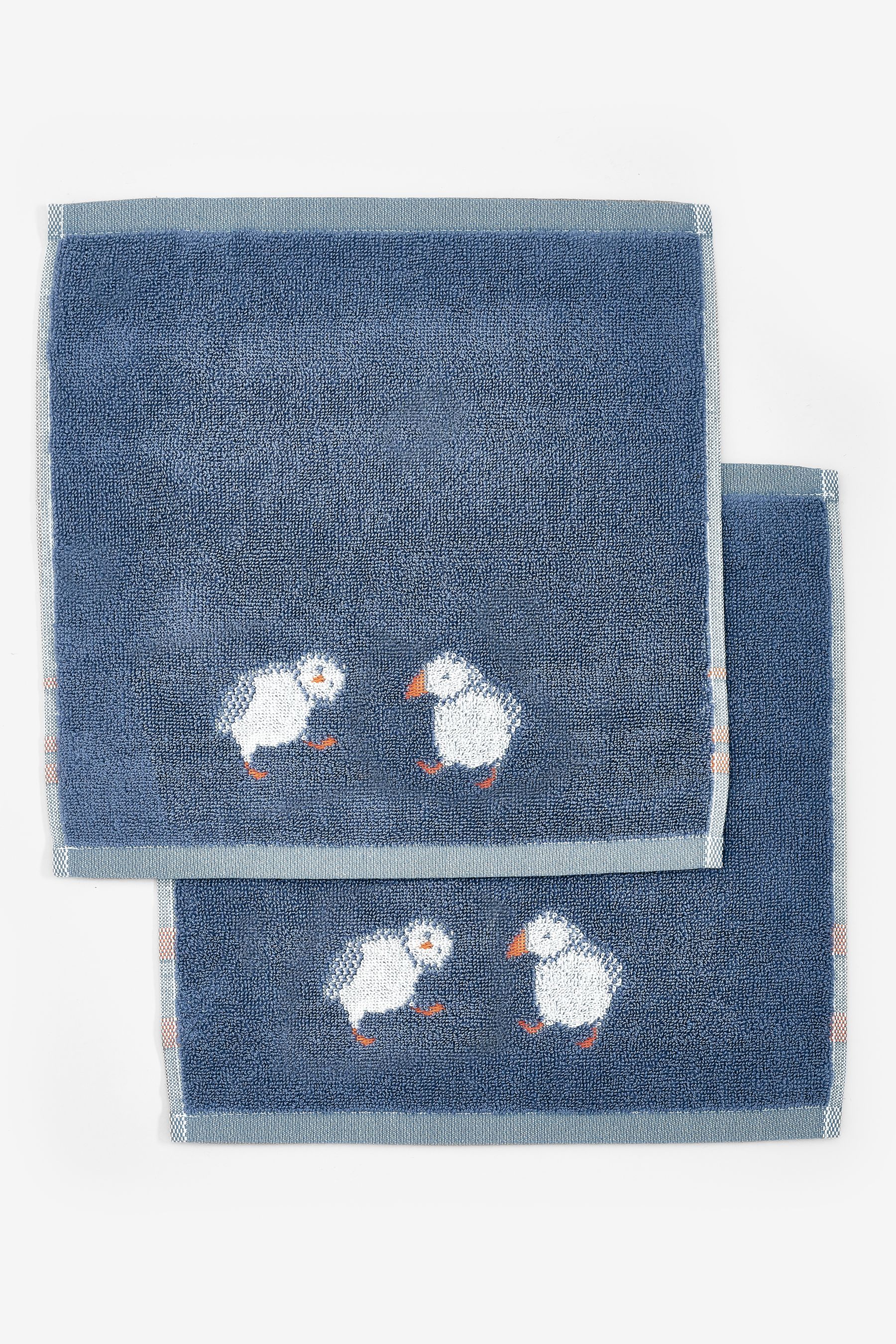 Buy Set of 2 Blue Puffin 100% Cotton Face Cloths from the Next UK ...