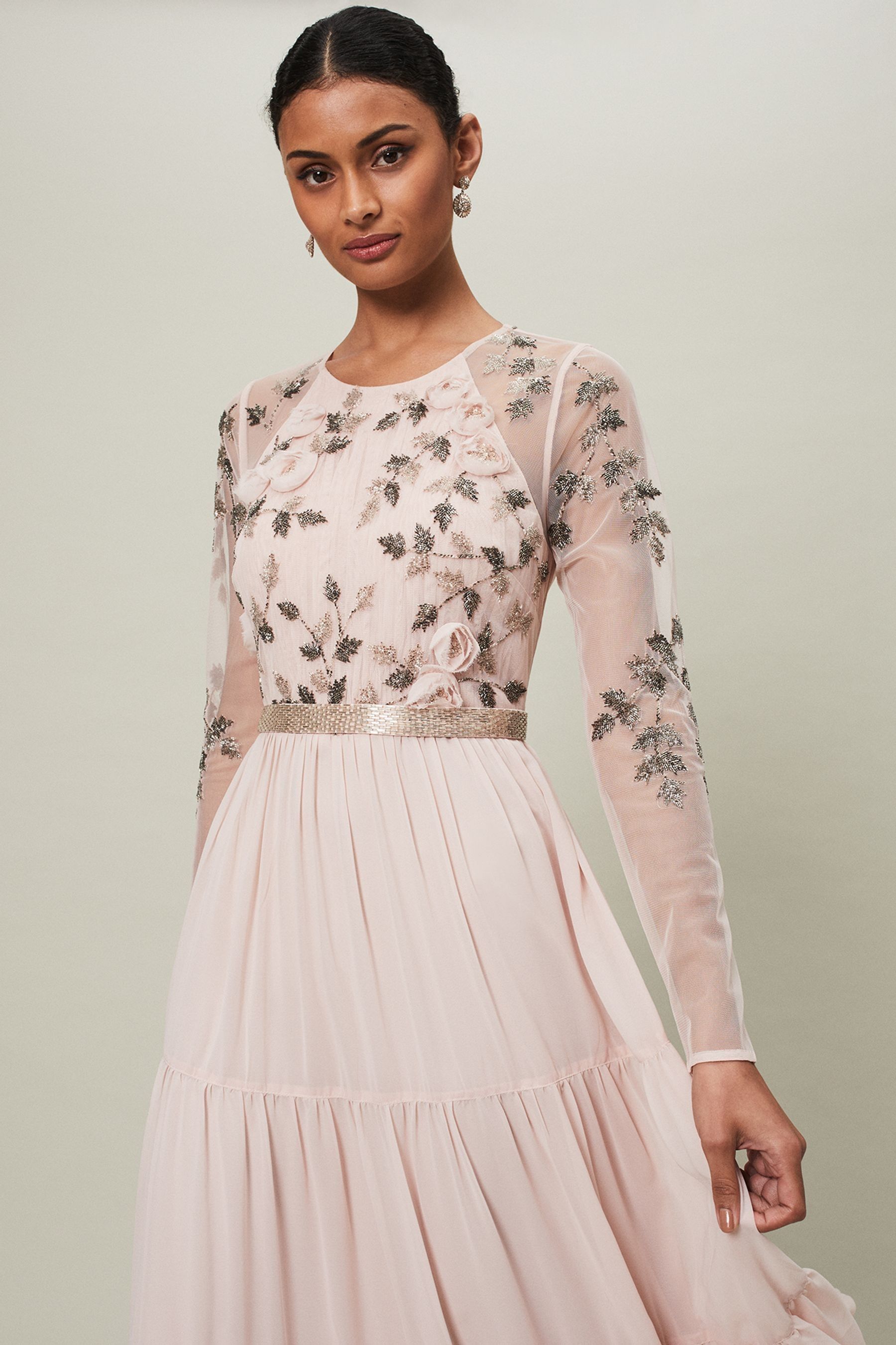 Buy Phase Eight Pink Florence Beaded Maxi Dress from the Next UK online ...