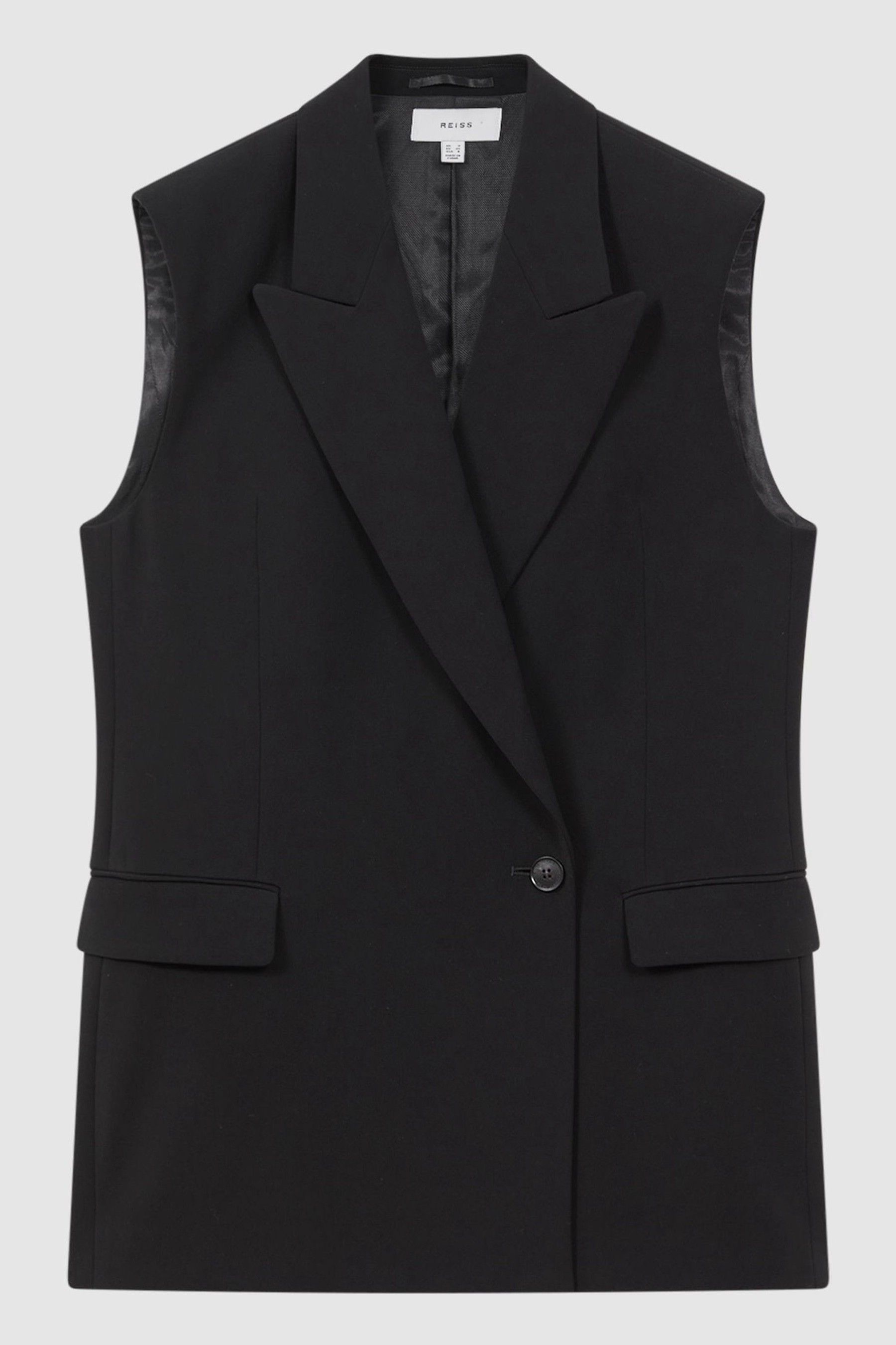 Buy Reiss Black Thea Double Breasted Longline Waistcoat from Next Ireland