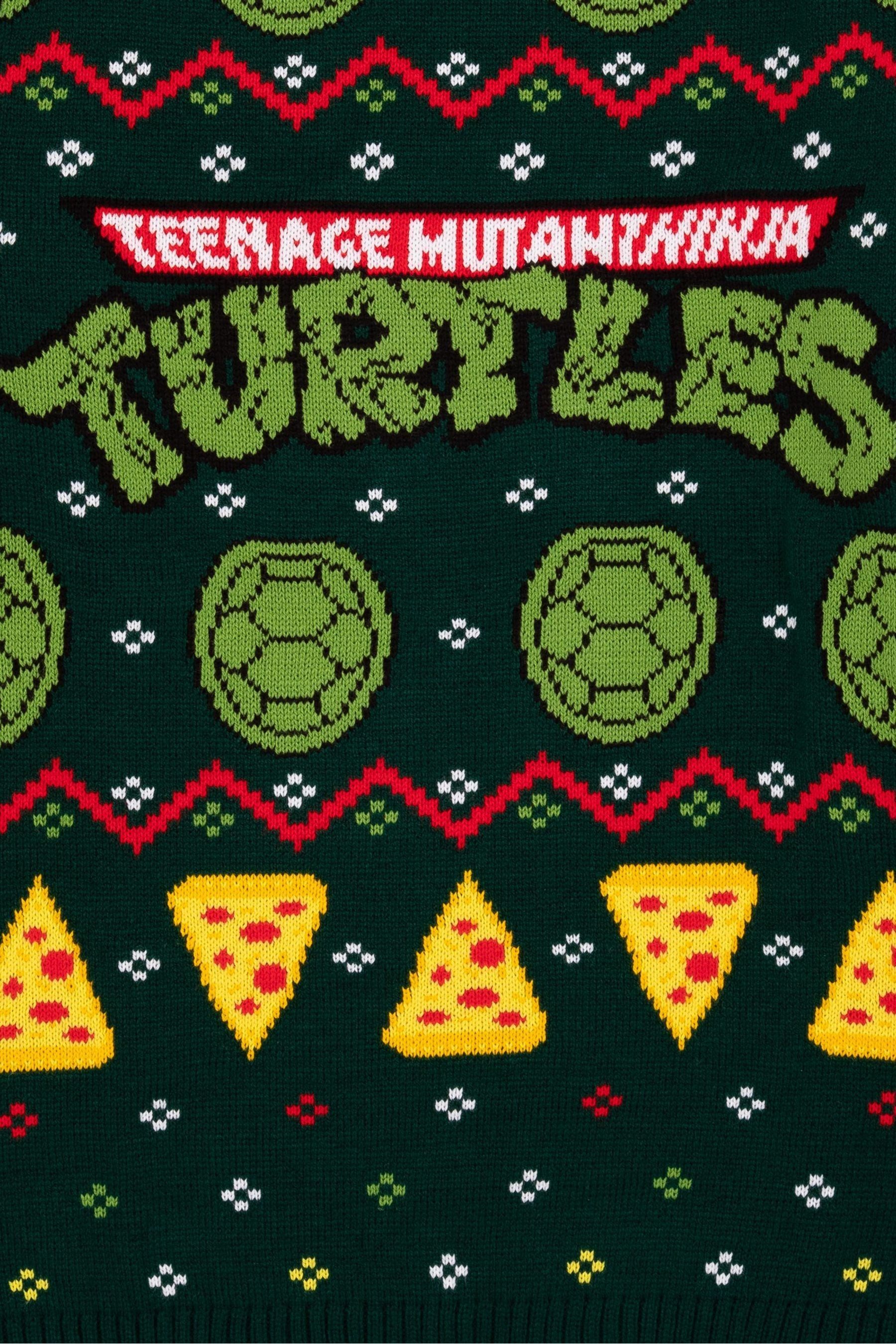 Buy Vanilla Underground Black Ninja Turtles Mens Christmas Jumper from ...