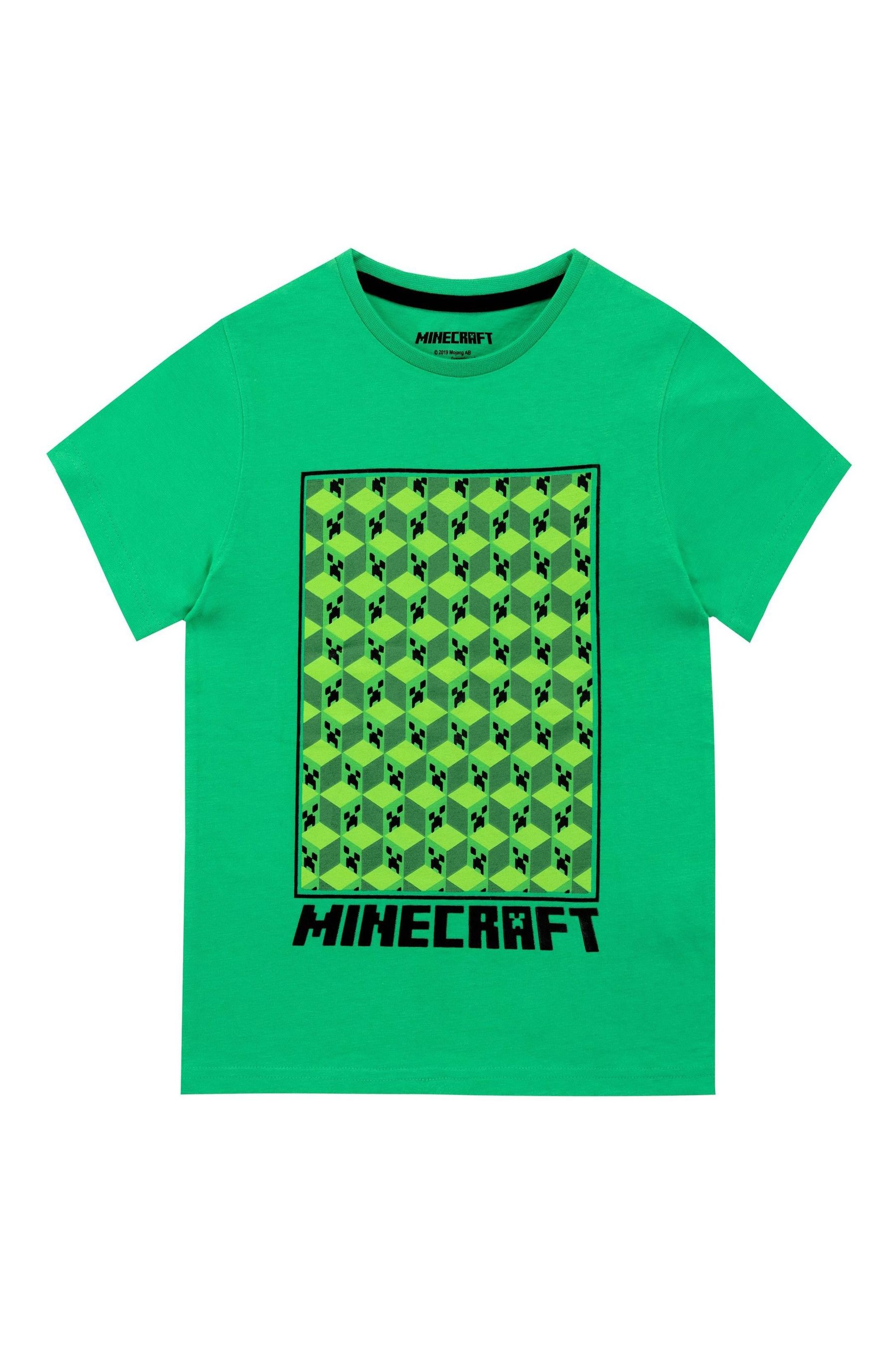 Buy Character Green 100% Cotton Minecraft T-Shirt from the Next UK ...