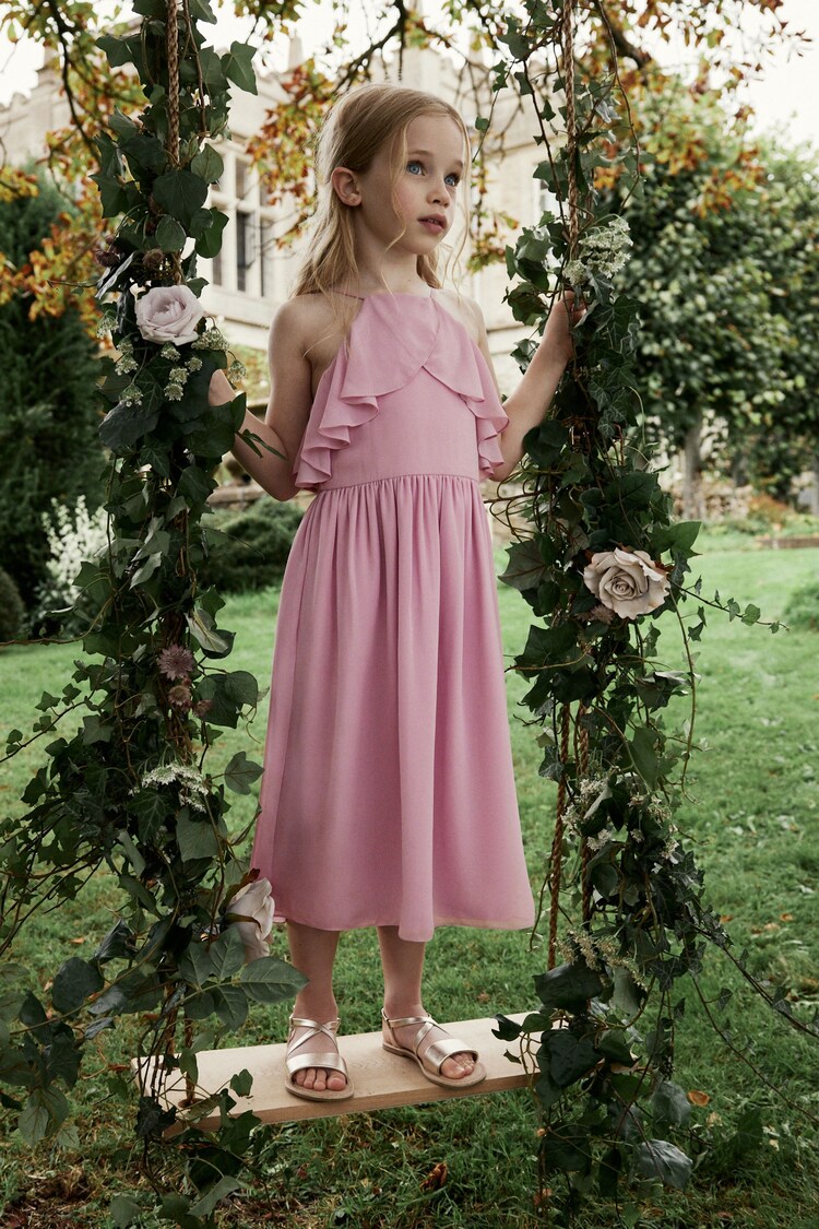 Buy Pink Ruffle Prom Dress (6-16yrs) from the Next UK online shop