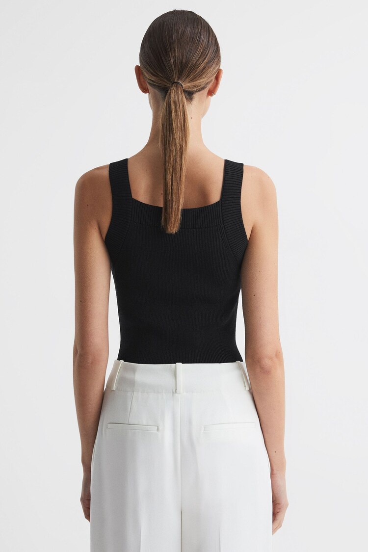 Buy Reiss Black Dani Sweetheart Neck Top from the Next UK online shop