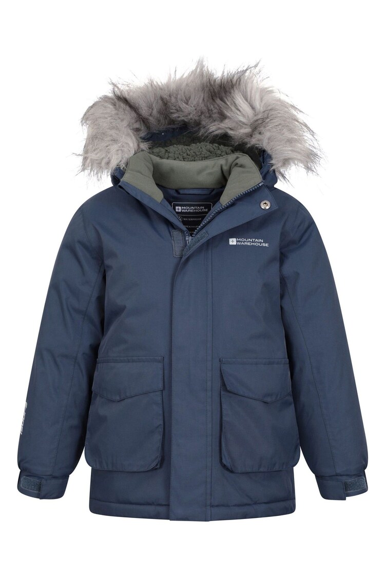Buy Mountain Warehouse Blue Kids Ranger Plain Water Resistant Jacket ...