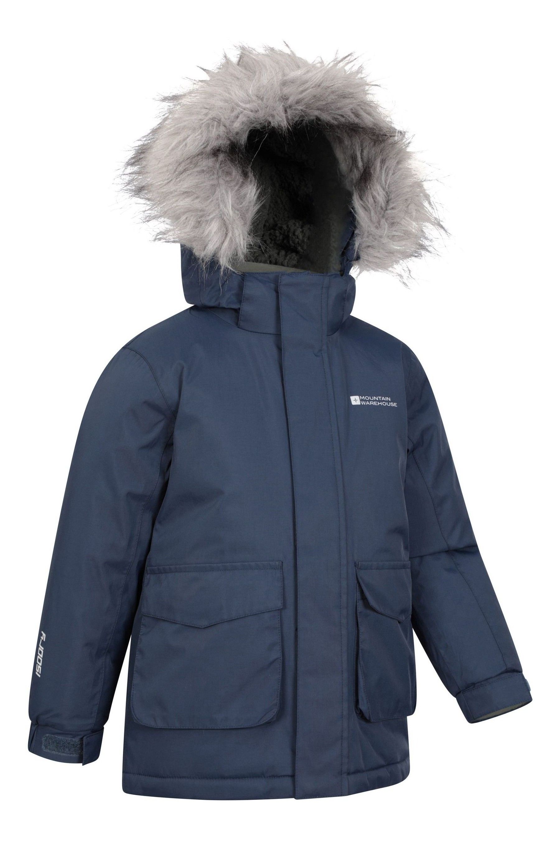 Buy Mountain Warehouse Blue Kids Ranger Plain Water Resistant Jacket ...