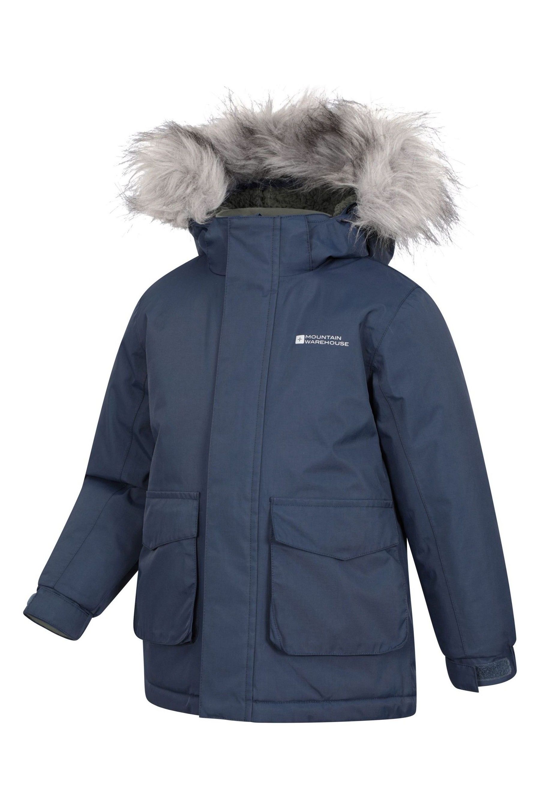 Buy Mountain Warehouse Blue Kids Ranger Plain Water Resistant Jacket ...