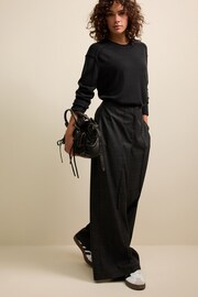 Buy Black Soft Touch Pattern Knitted Cosy Crew Neck Jumper from the ...