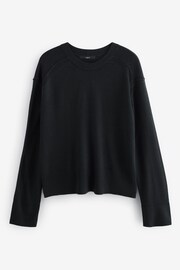 Buy Black Soft Touch Pattern Knitted Cosy Crew Neck Jumper from the ...