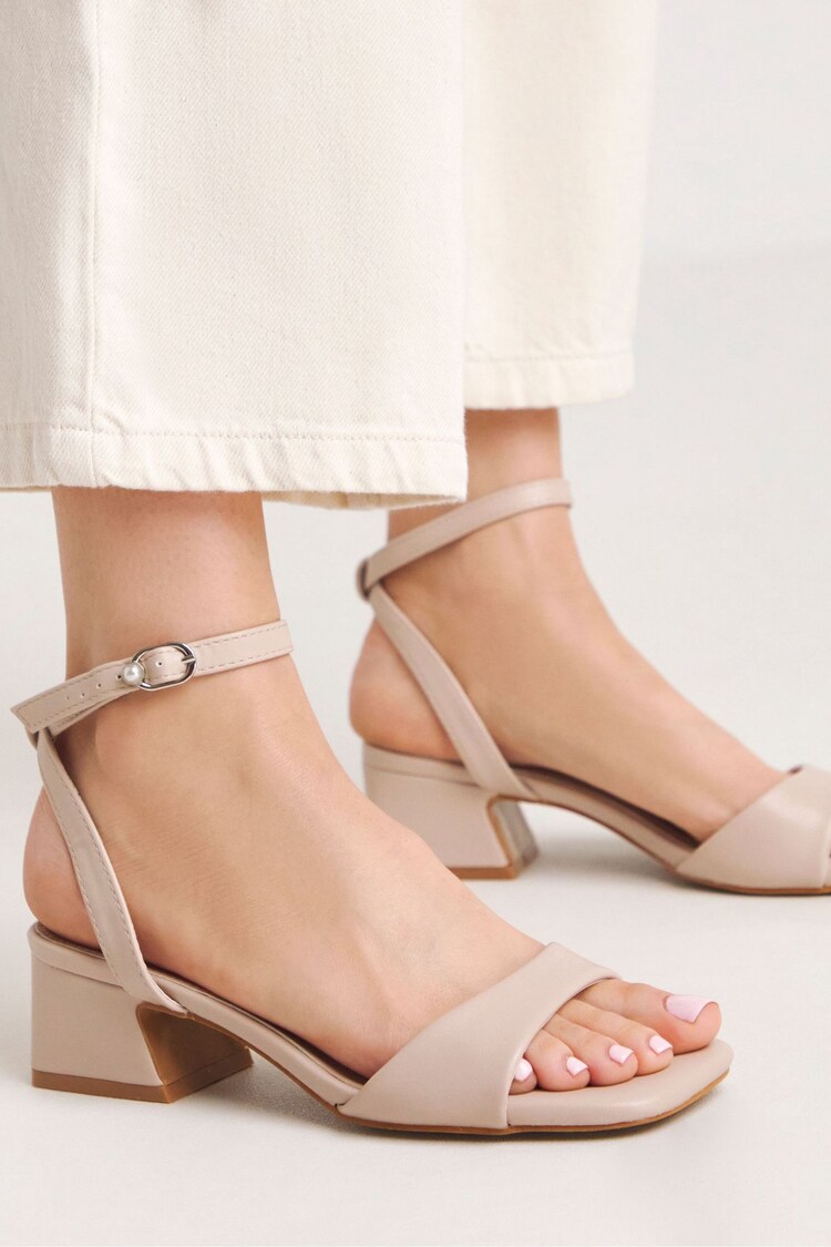Buy Simply Be Natural Standard/Wide Fit Barely There on Low Block Heels ...
