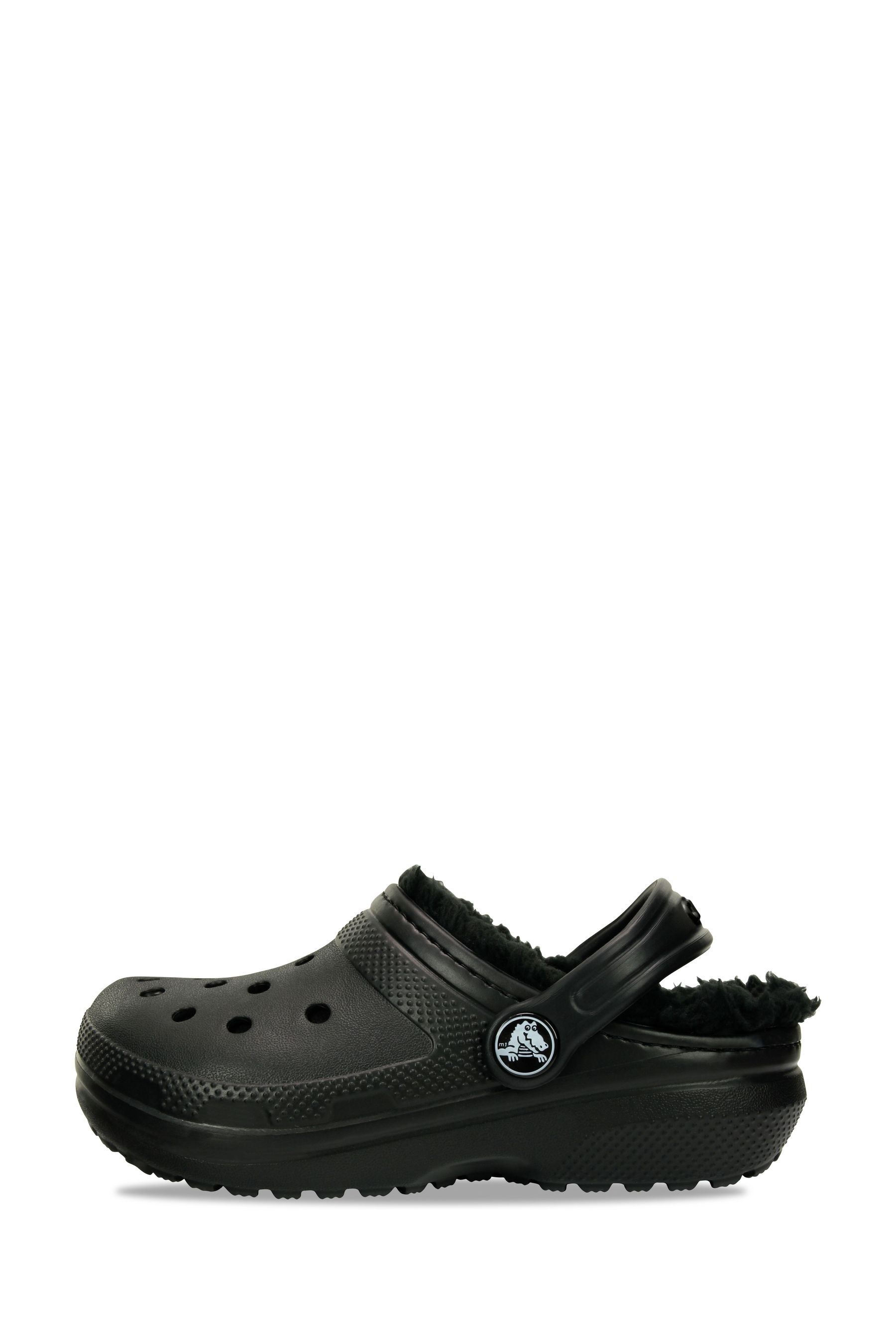 Buy Crocs Black Fluffy Kids Lined Clogs from the Next UK online shop