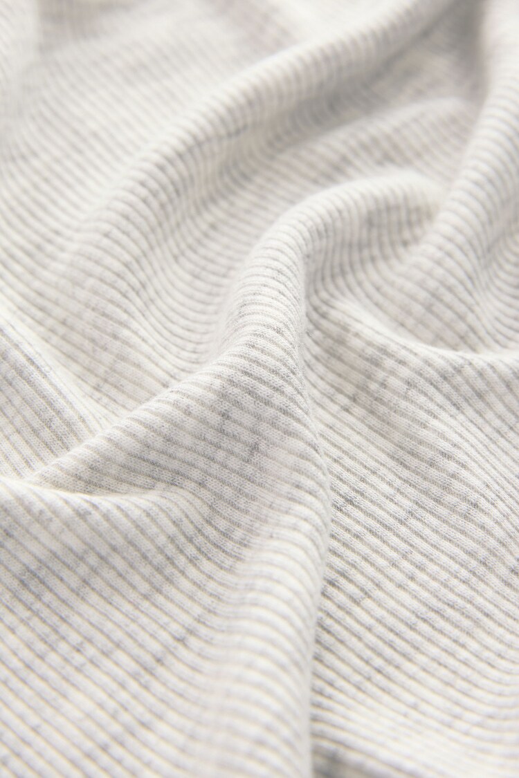 Buy Grey Ribbed Long Sleeve Pyjamas from the Next UK online shop