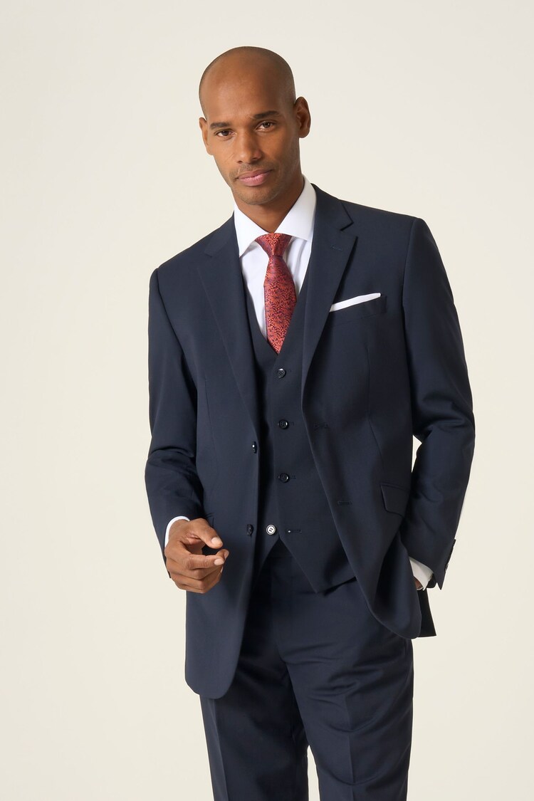 Buy Skopes Navy Blue Classic Fit Darwin Suit Jacket from the Next UK ...