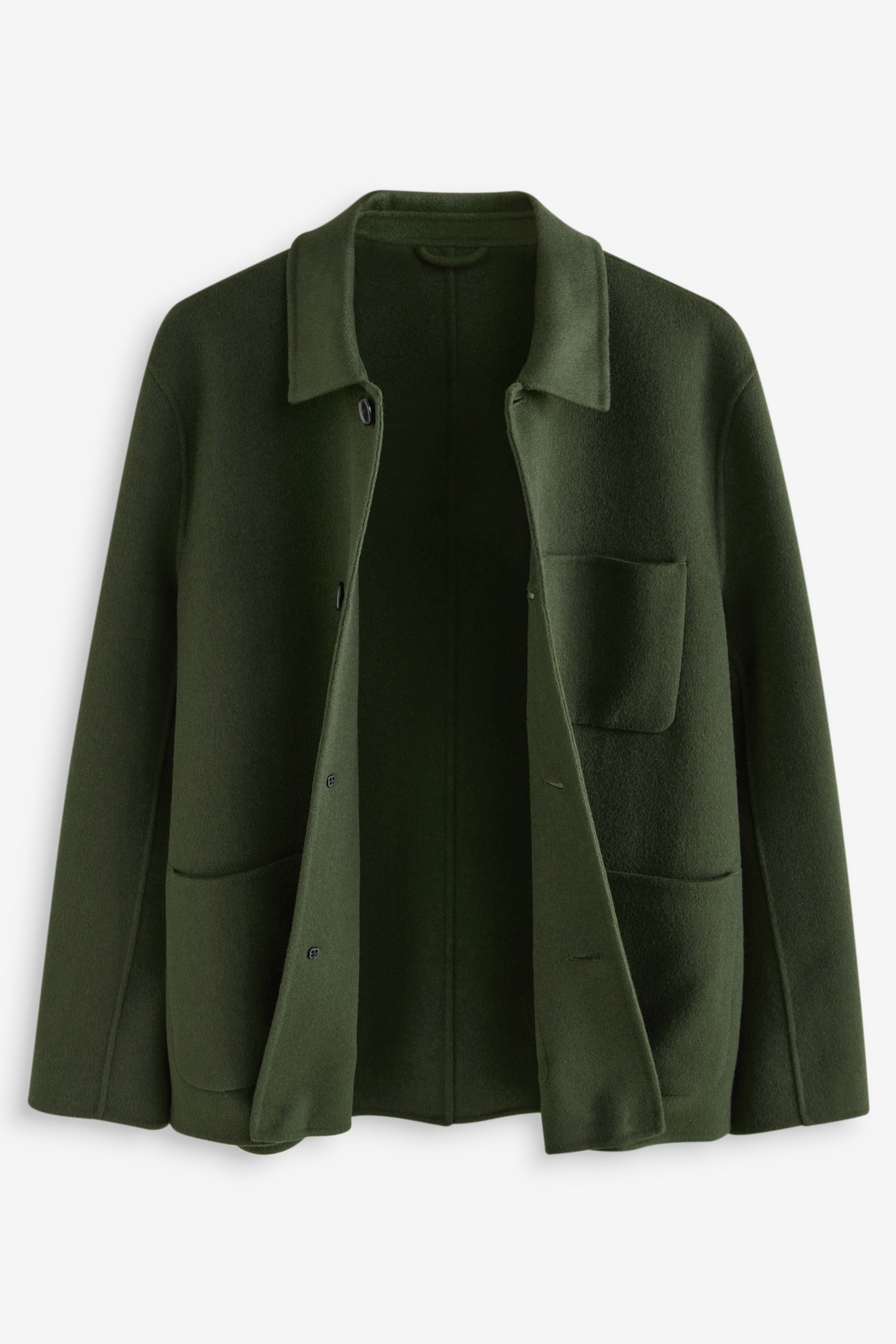 Buy Khaki Green Premium Soft Touch Wool Rich Shacket from the Next UK ...