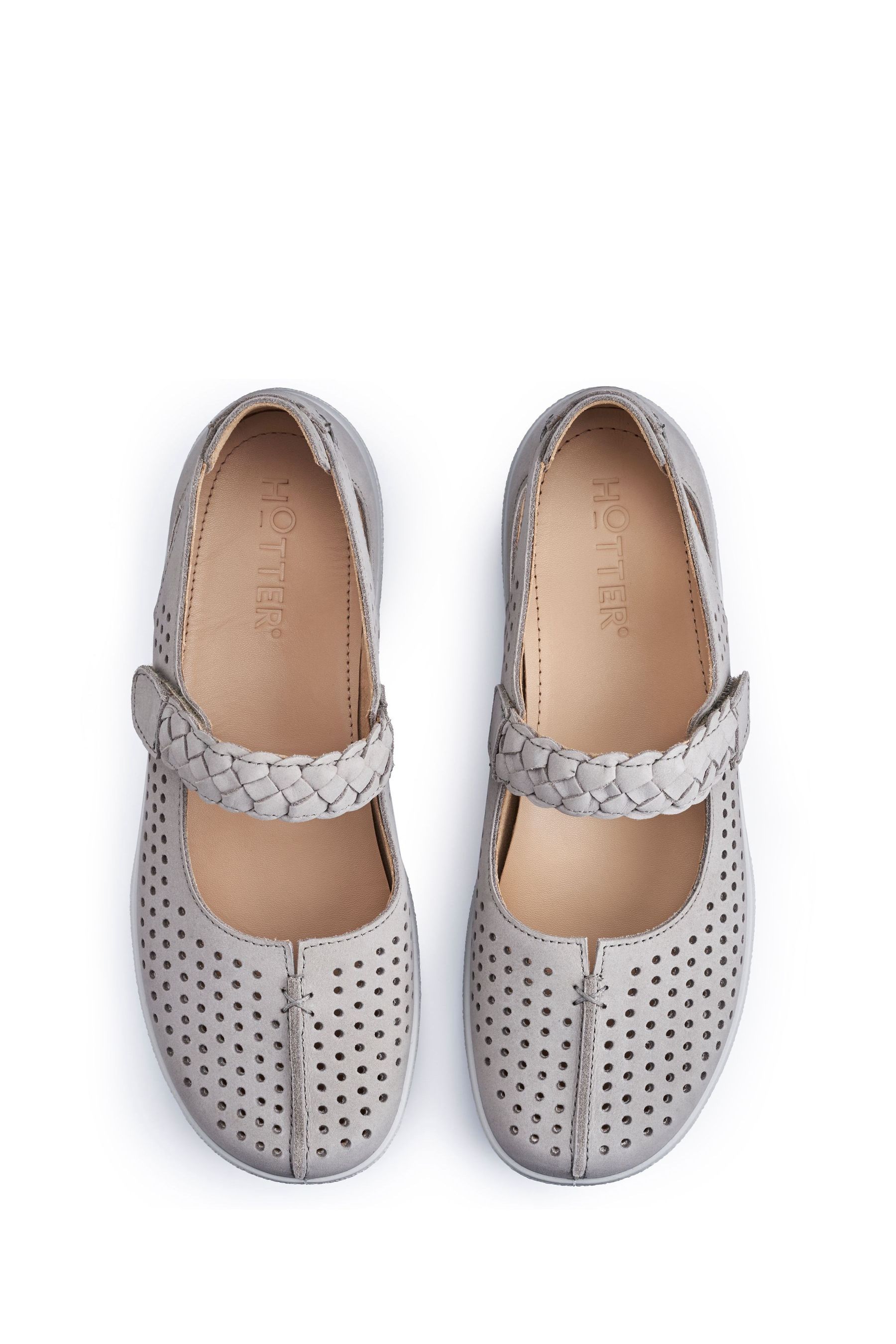 Buy Hotter Grey Quake II Touch Fastening Wide Fit Shoes from the Next ...