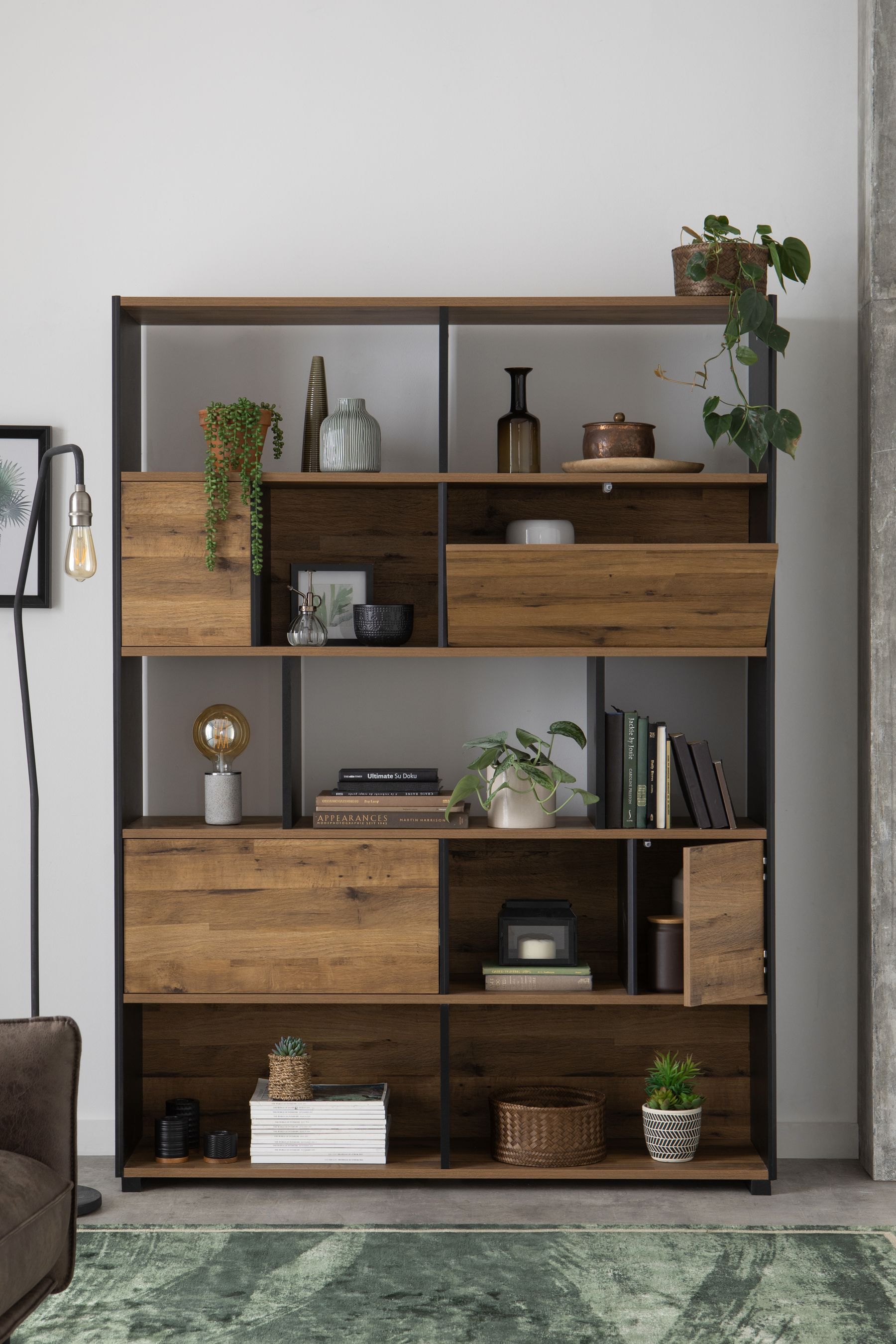 Buy Dark Natural Bronx Oak Effect Display Shelf from the Next UK online ...