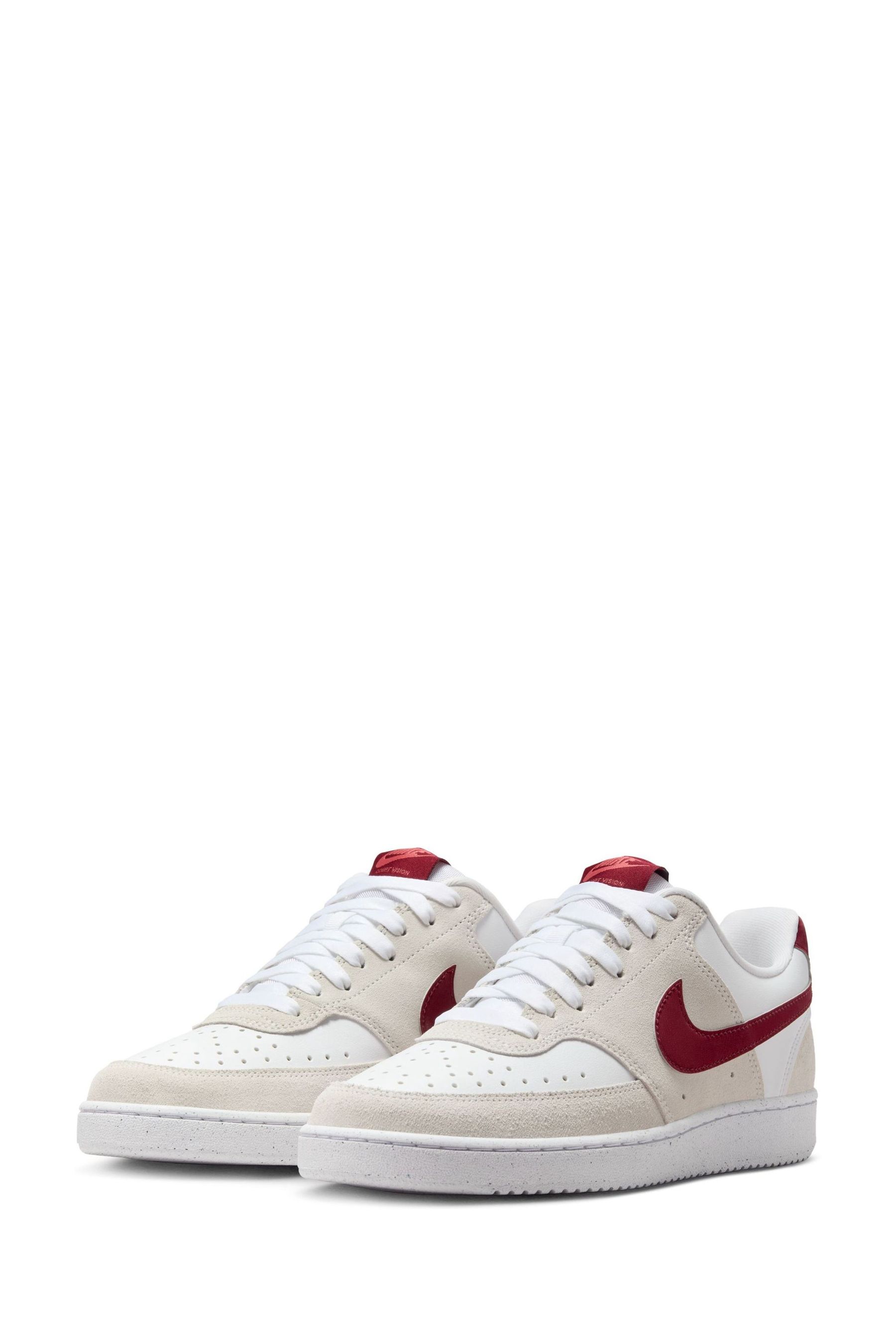 Buy Nike Red/Cream Court Vision Low Trainers from the Next UK online shop