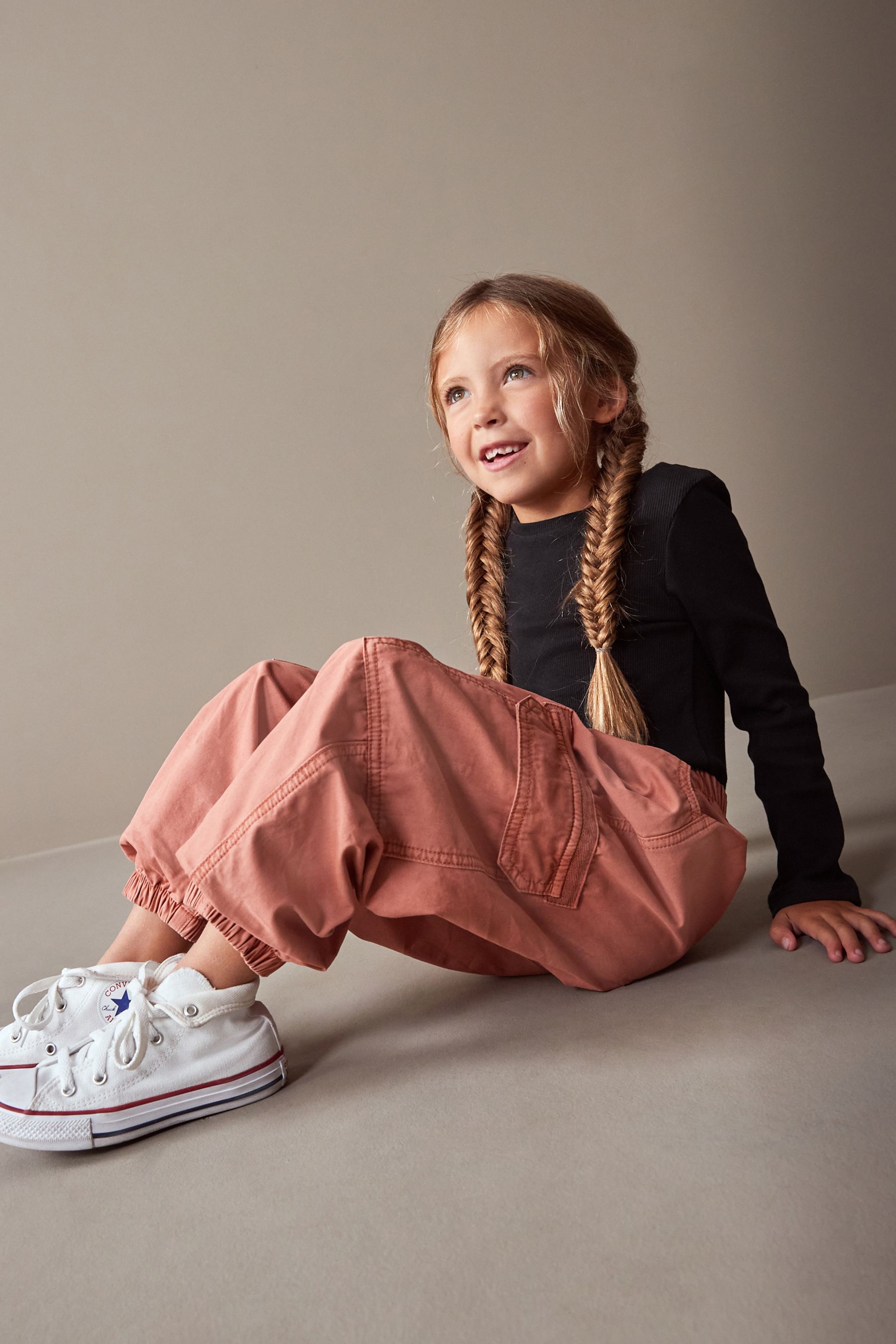 Buy Rust Brown Parachute Cargo Cuffed Trousers (3-16yrs) from Next Ireland