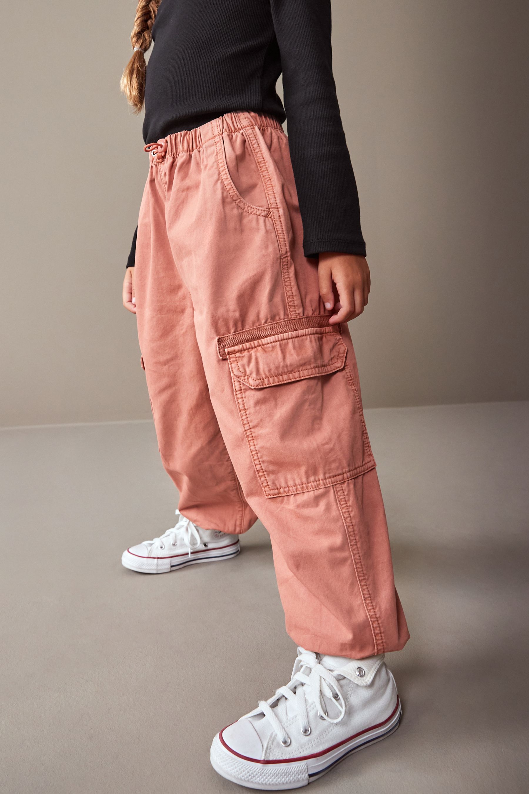 Buy Rust Brown Parachute Cargo Cuffed Trousers (3-16yrs) from Next Ireland