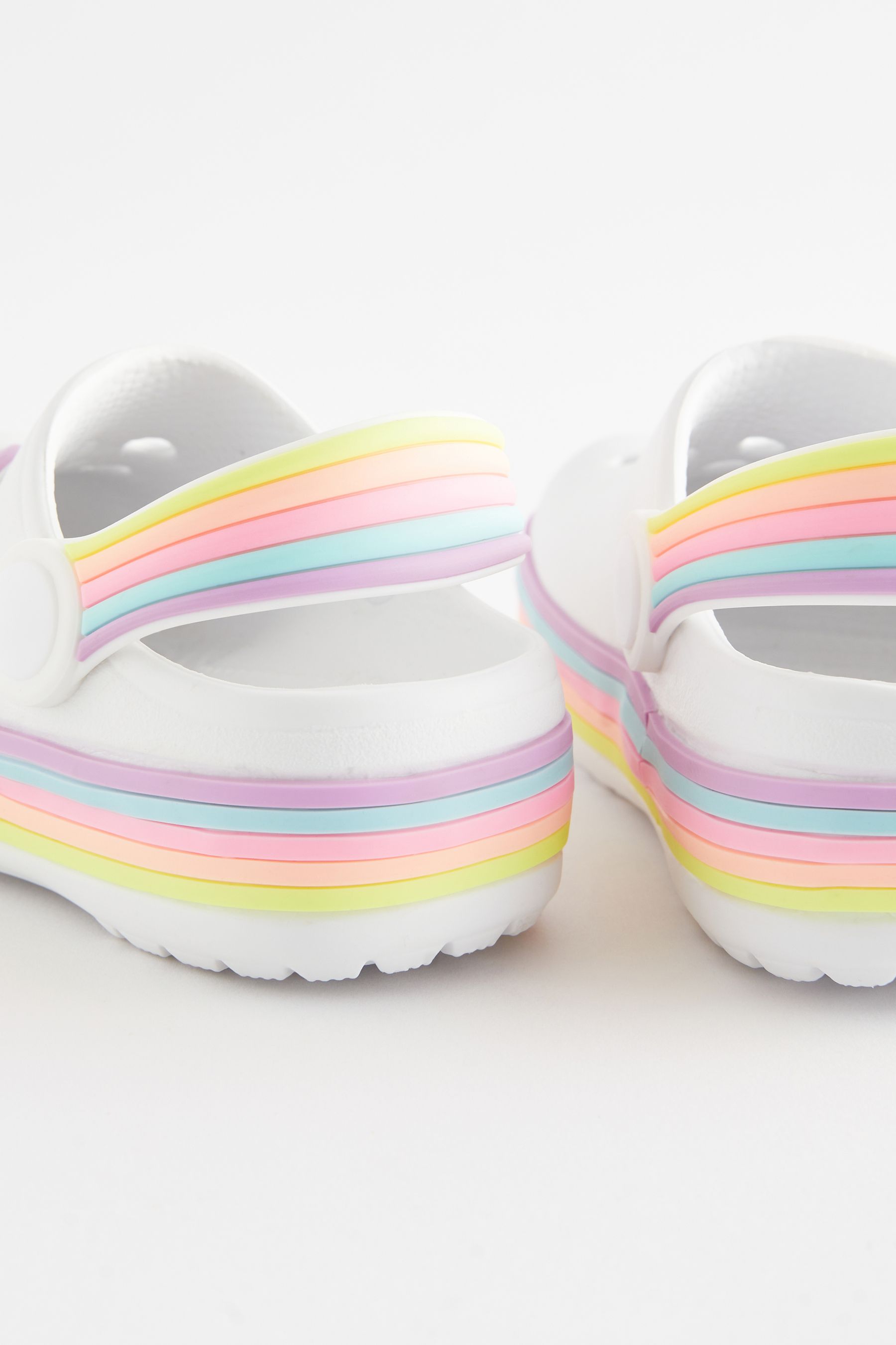 Buy White Rainbow Light-Up Clogs from the Next UK online shop