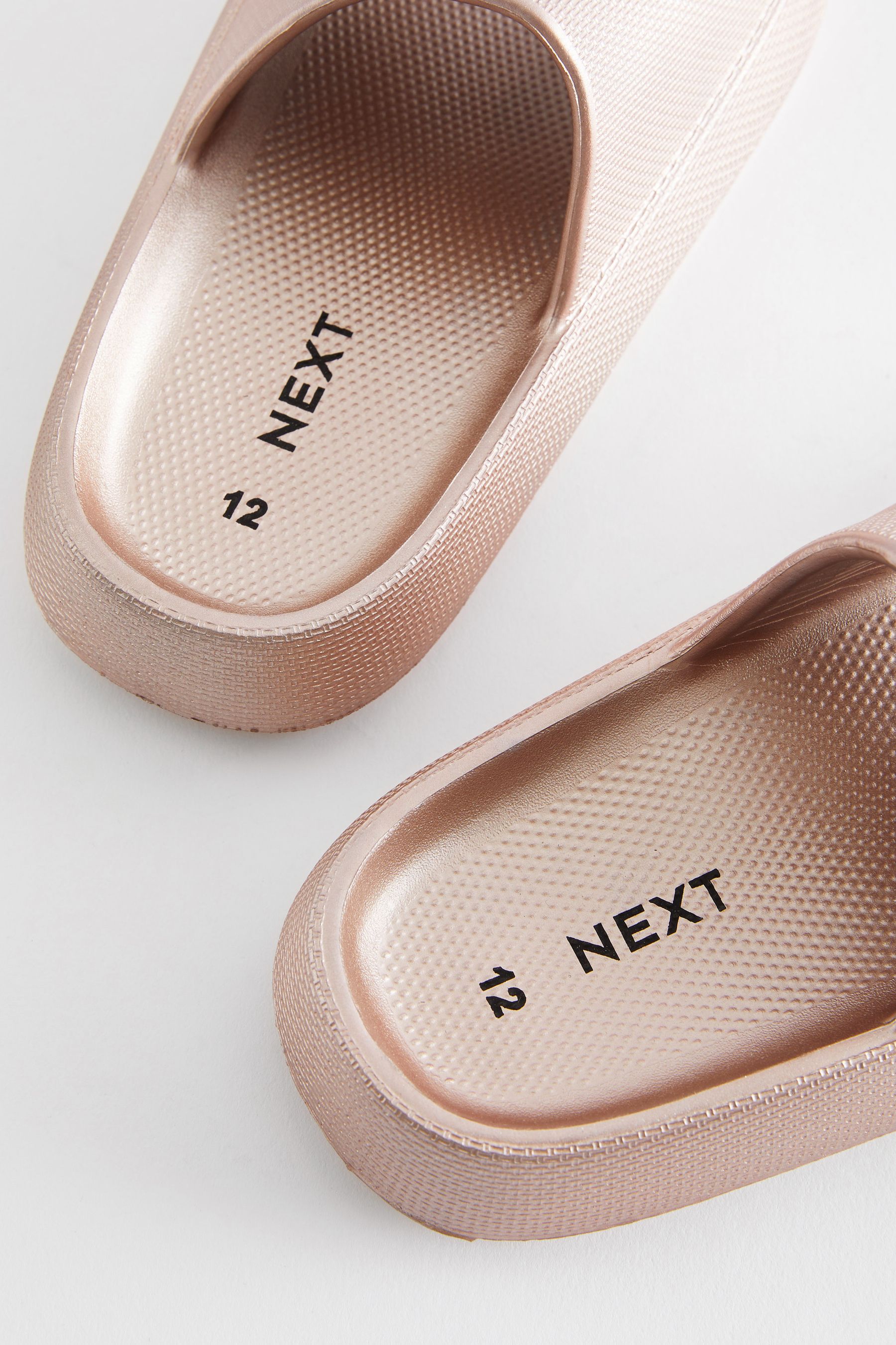 Buy Rose Gold Metallic Chunky Sliders from the Next UK online shop