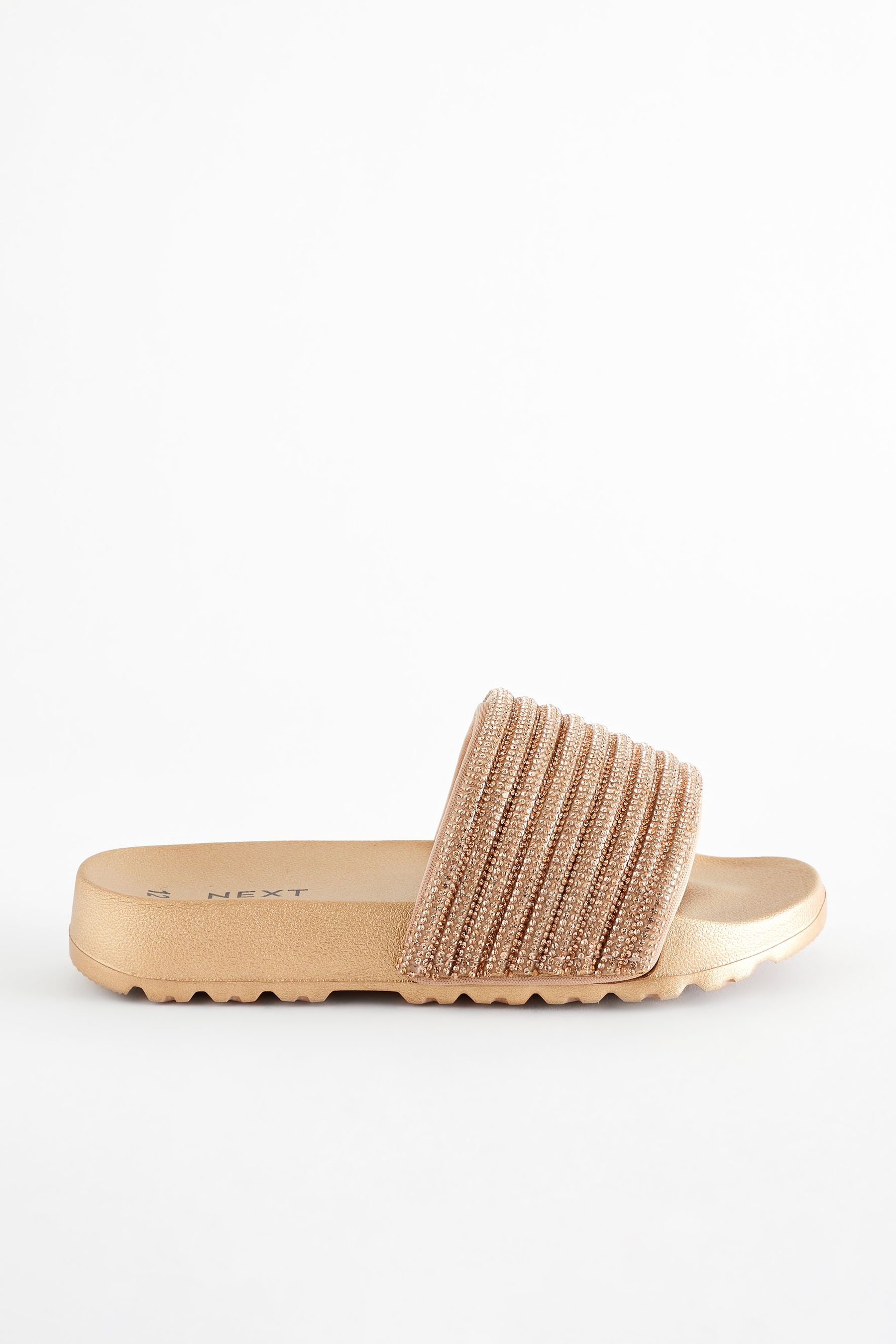 Buy Rose Gold Glitter Sliders from Next Ireland