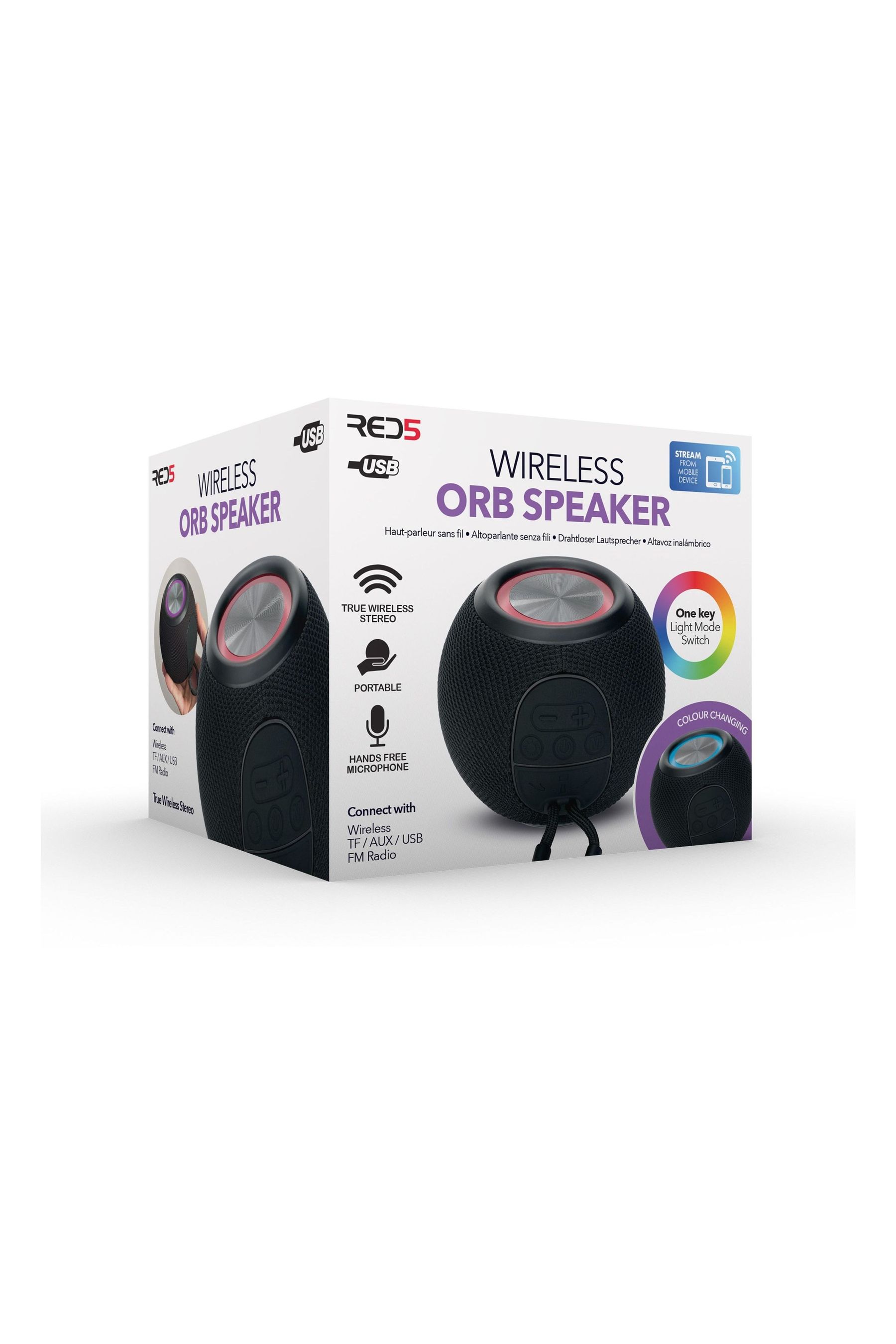 Buy MenKind Black Orb Bluetooth Speaker from the Next UK online shop