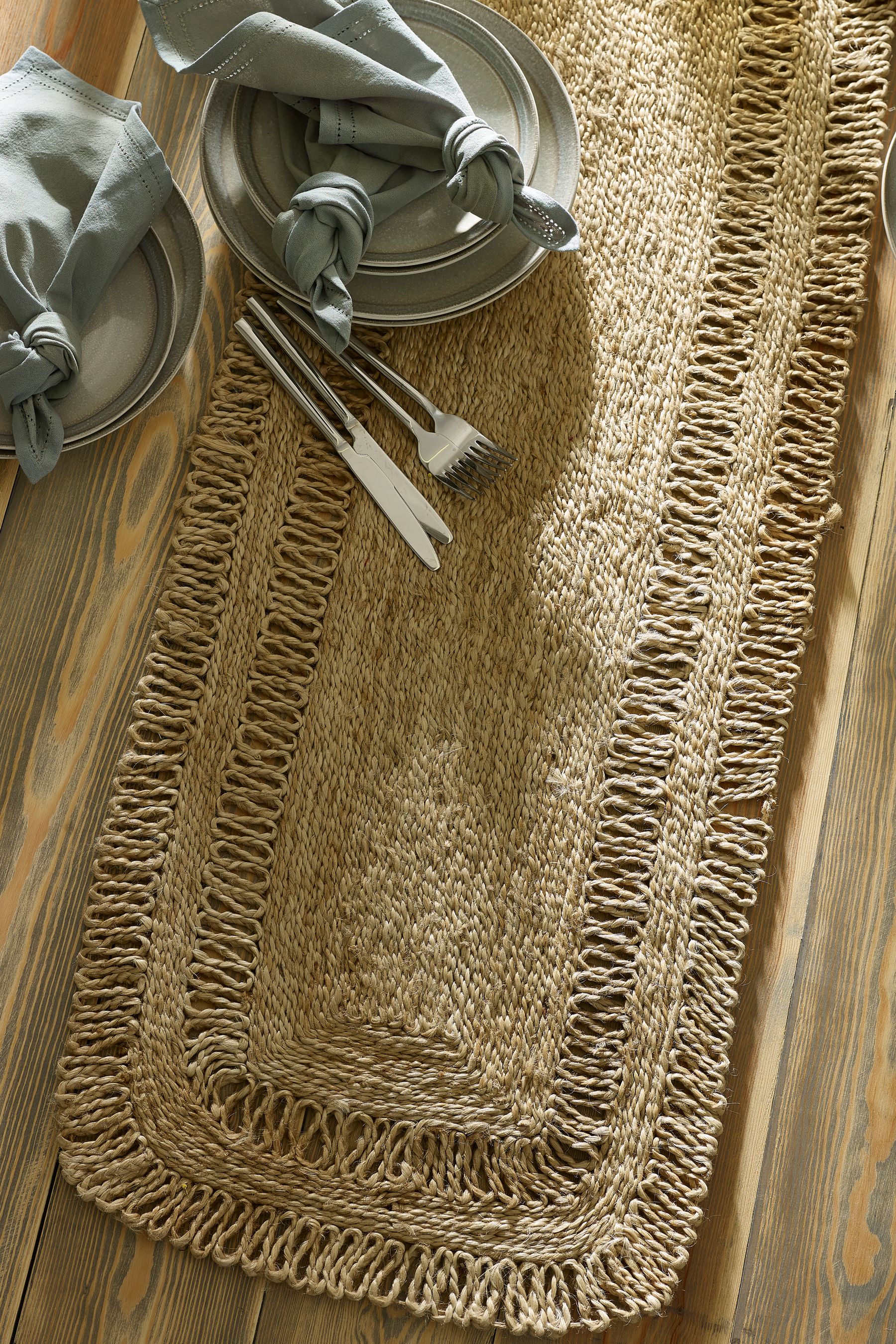 Buy Natural Jute Kitchen Table Runner from the Next UK online shop