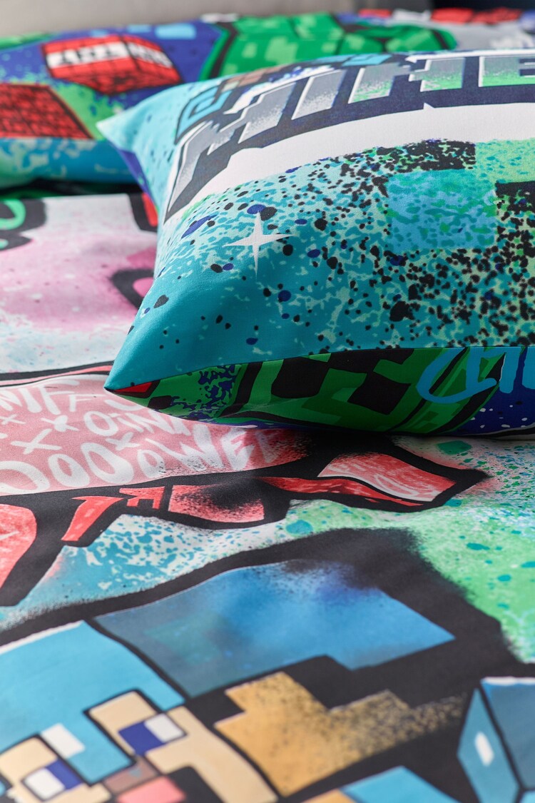 Buy Blue Minecraft Duvet Cover and Pillowcase Set from the Next UK ...