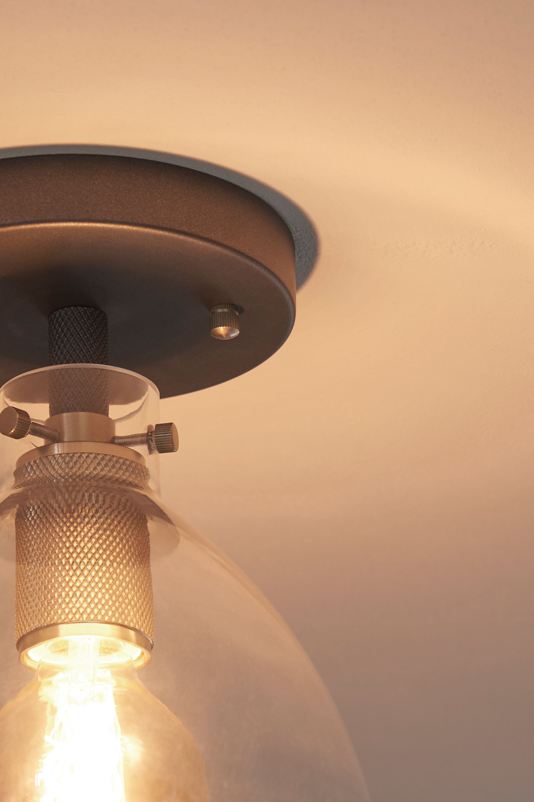 Buy Black Houston Flush Fitting Ceiling Light from the Next UK online shop