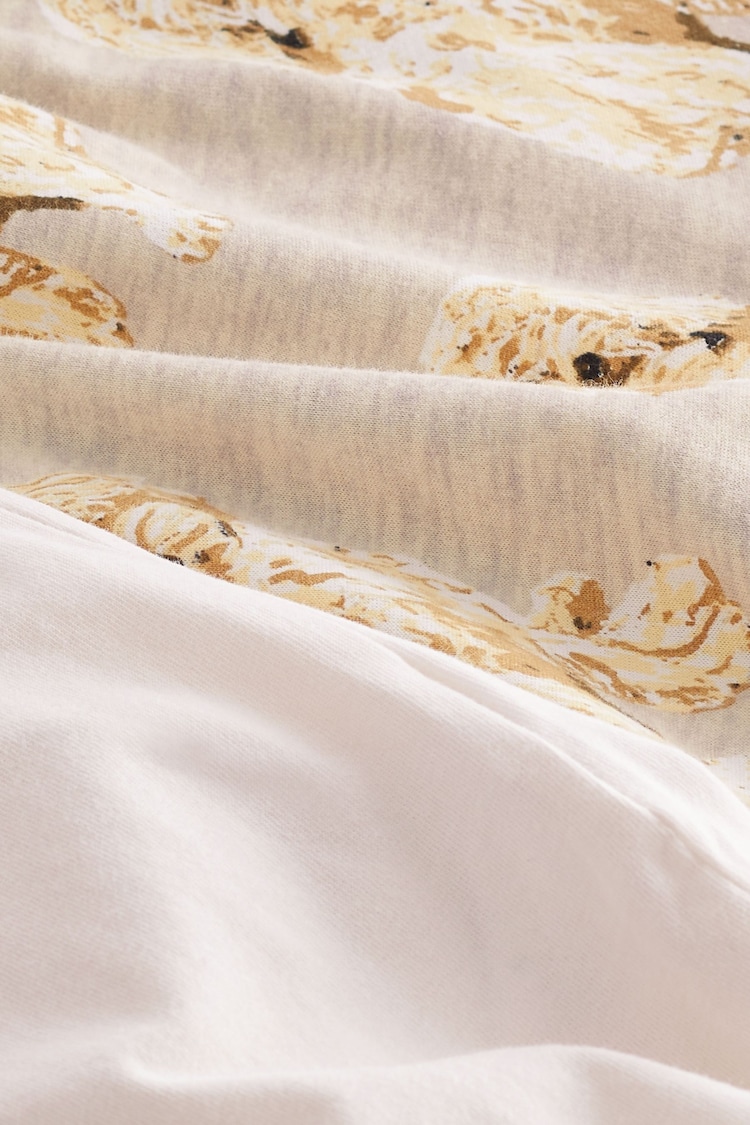 Buy Ecru Cream Charlie Cockapoo Short Sleeve 100% Cotton Pyjamas from ...