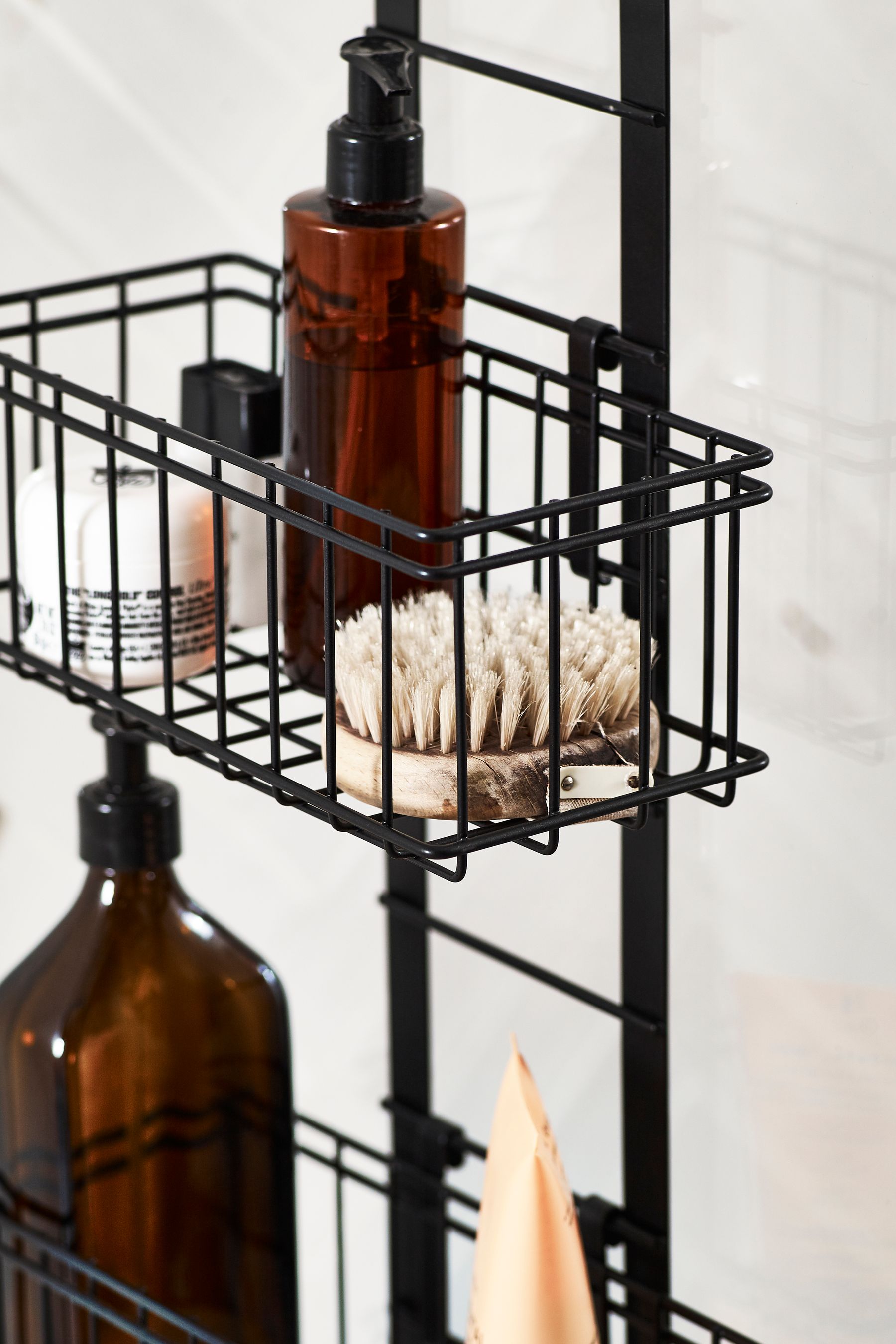 Buy Black Adjustable Shelf Shower Caddy from the Next UK online shop