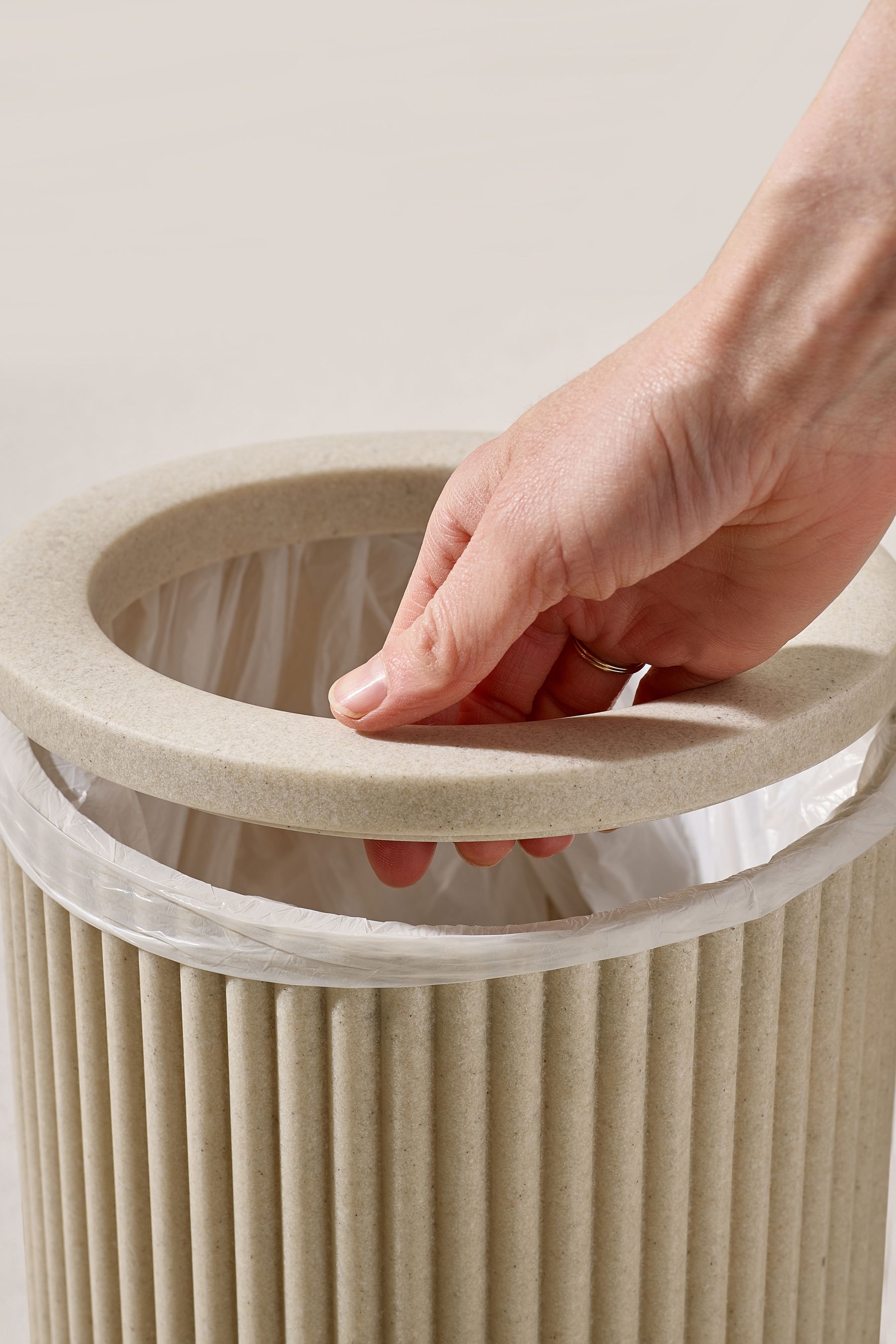 Buy Natural Ribbed Bin from Next Australia