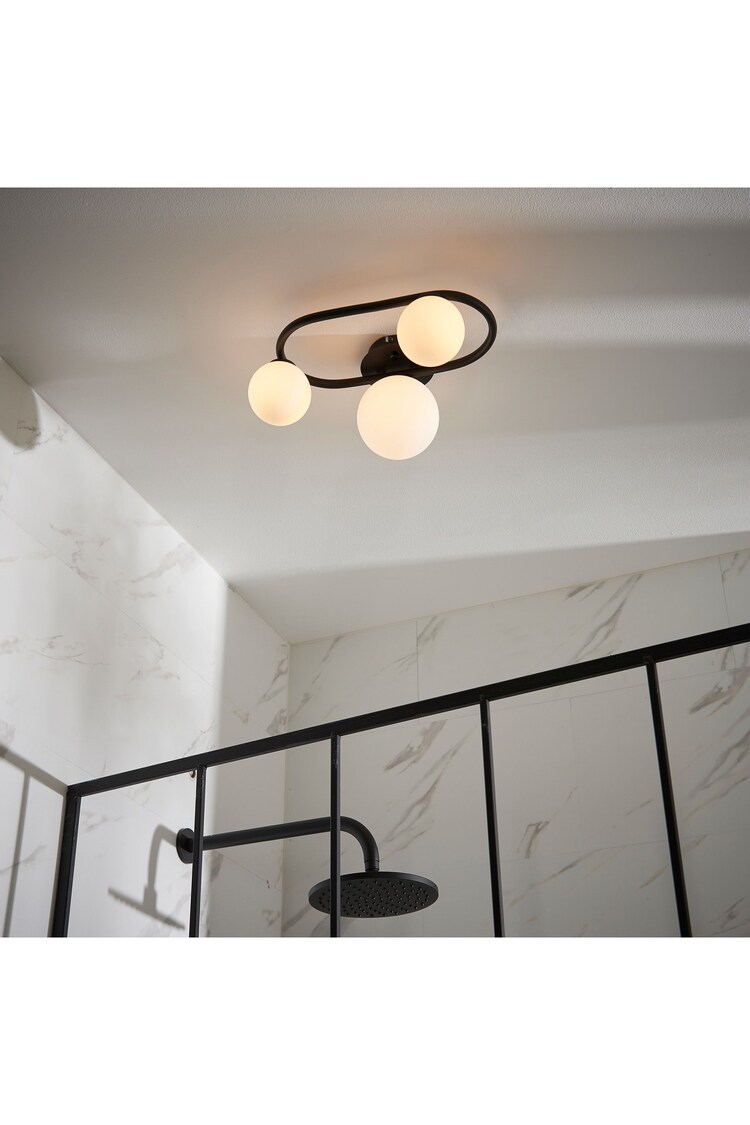 Buy Gallery Home Black Kent 3 Bulb Bathroom Ceiling Light from the Next ...