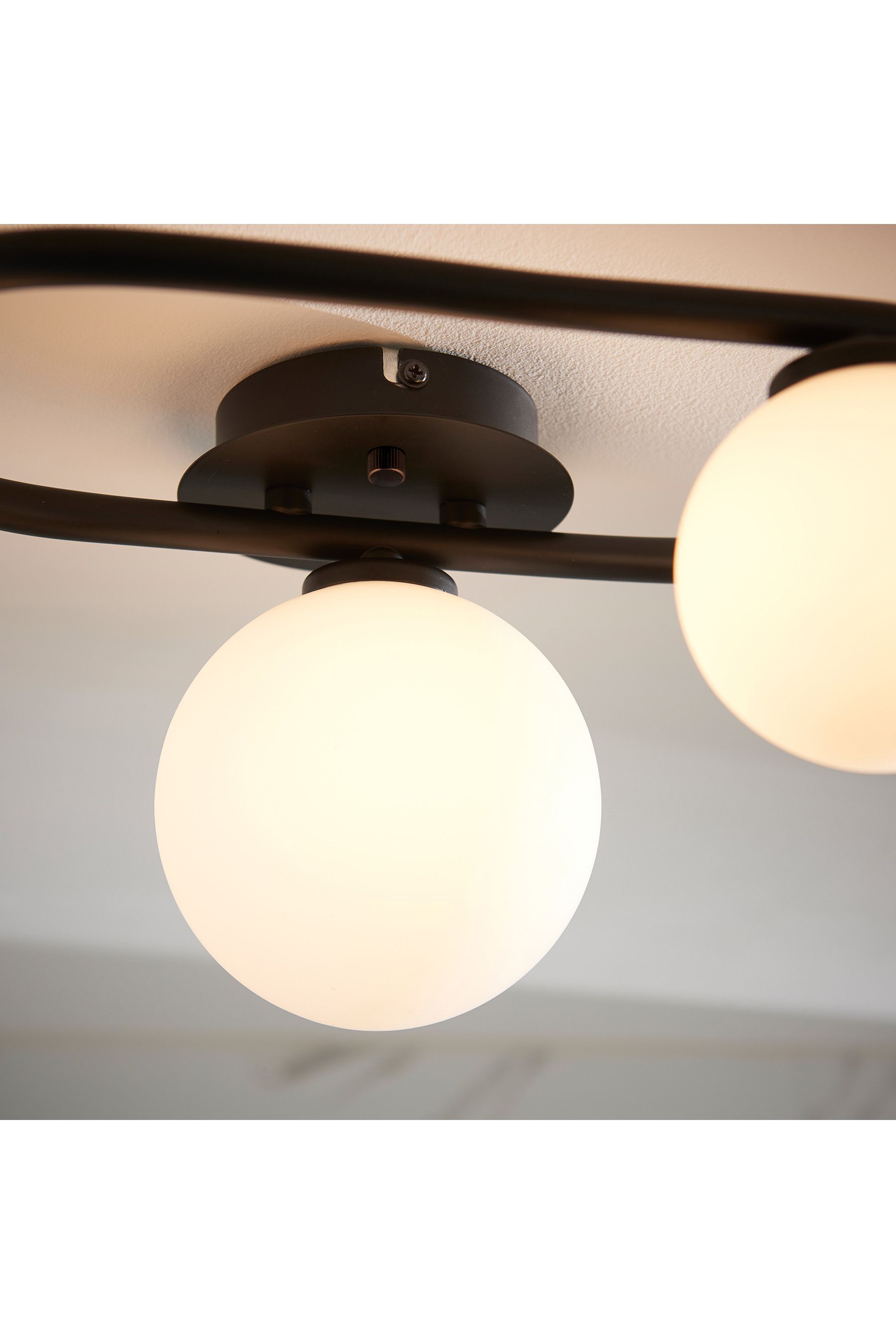 Buy Gallery Home Black Kent 3 Bulb Bathroom Ceiling Light from the Next ...